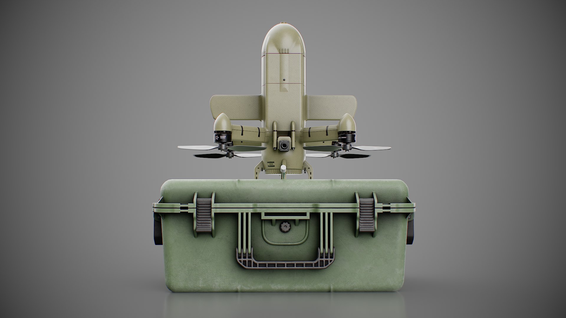 3D STING Air Defense Interceptor Drone With Universal Case 3D Model ...