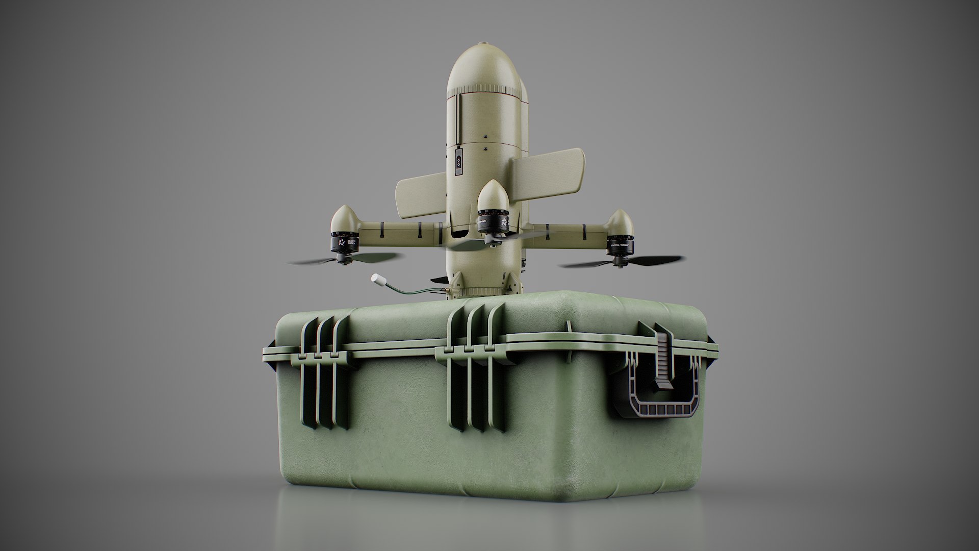 3D STING Air Defense Interceptor Drone With Universal Case 3D Model ...