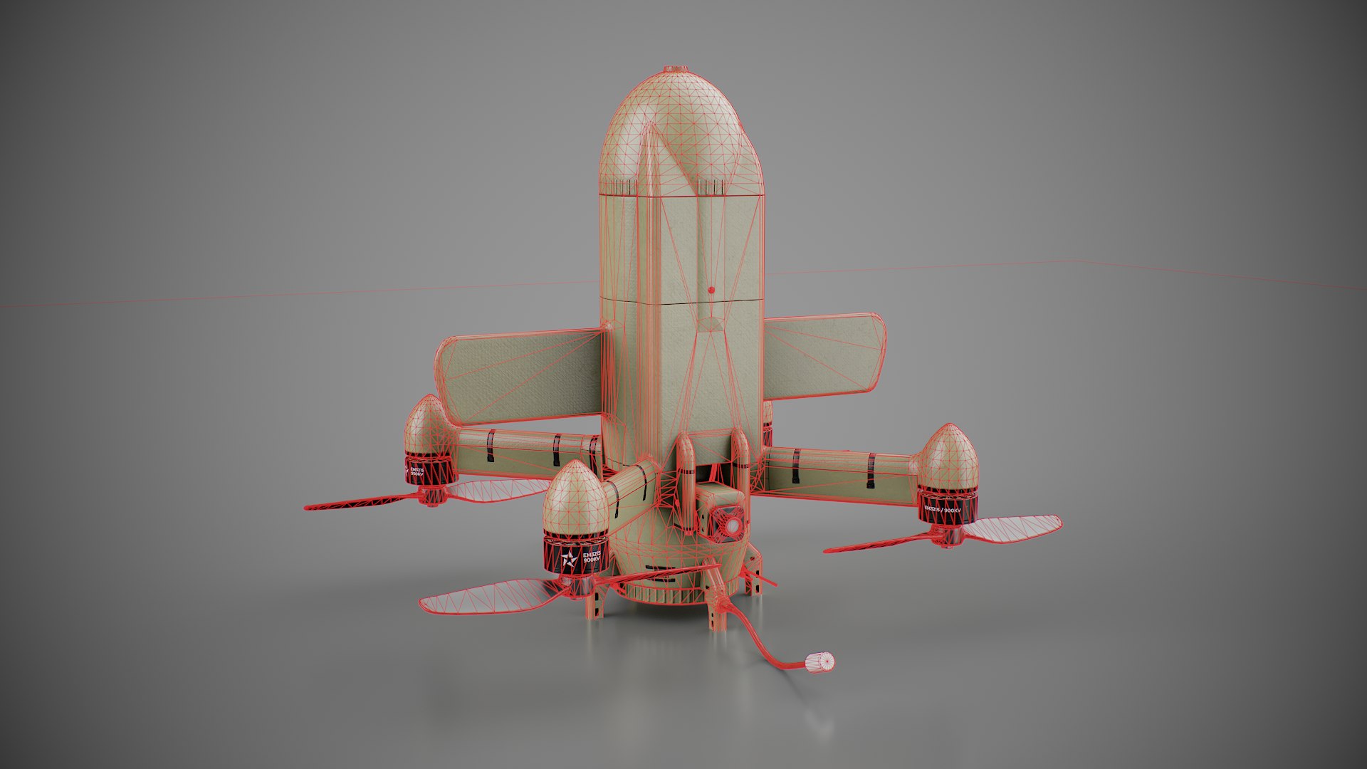 3D STING Air Defense Interceptor Drone With Universal Case 3D Model ...