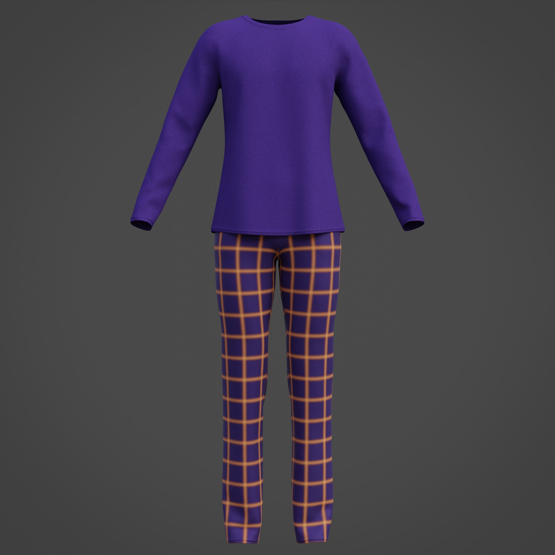 3D pyjamas - TurboSquid 1685395