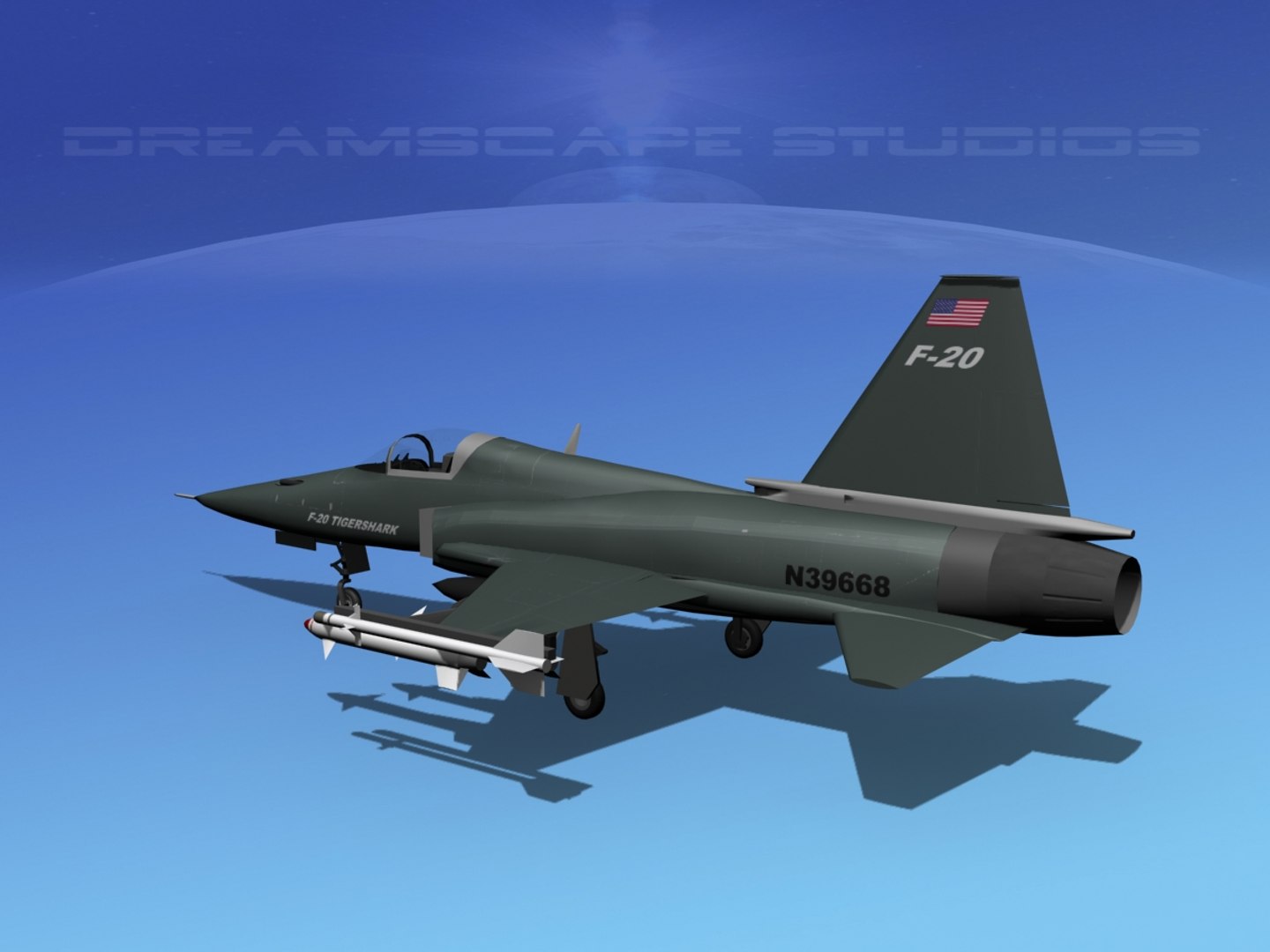 3d Northrop Tigershark F-20 Fighter