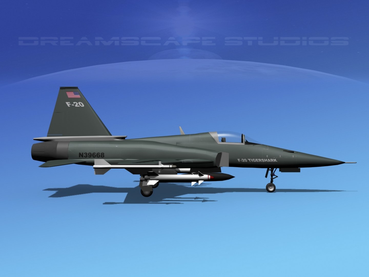 3d Northrop Tigershark F-20 Fighter