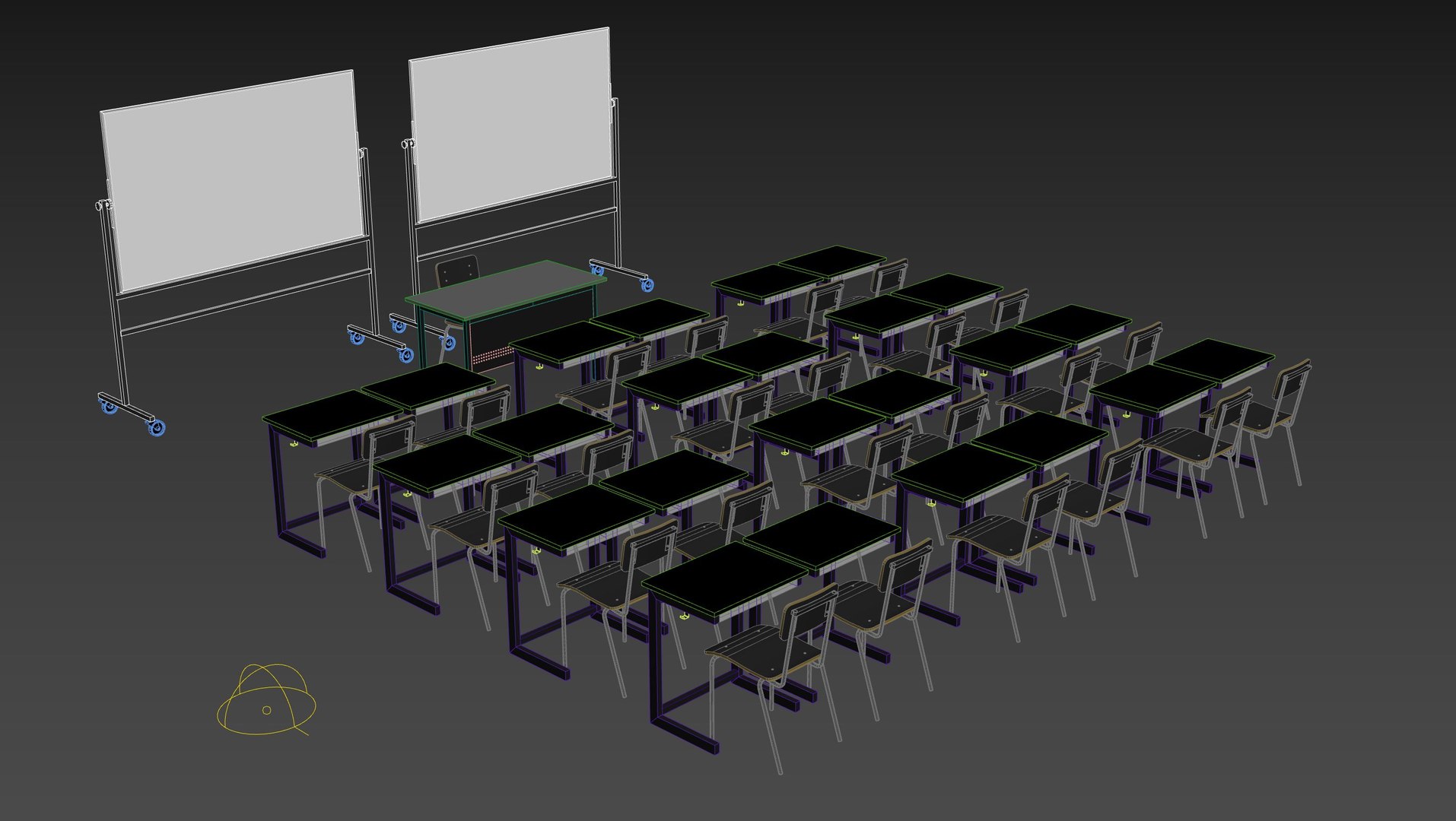 3D School Classroom Furniture - Complete SET Model - TurboSquid 1775856