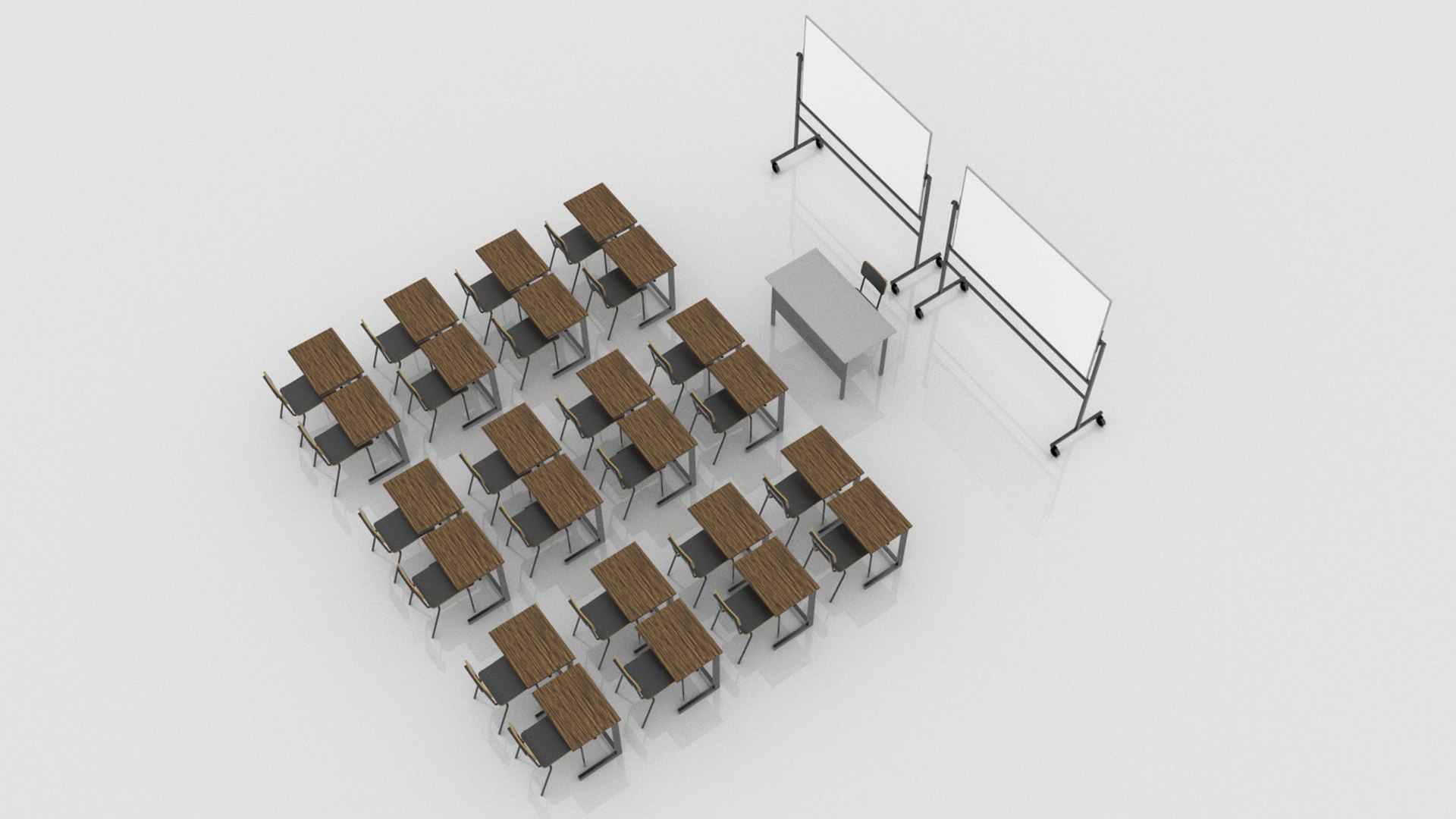 3D School Classroom Furniture - Complete SET Model - TurboSquid 1775856