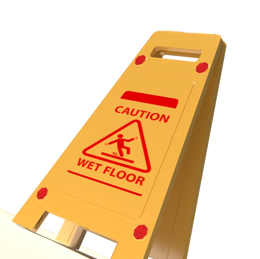 Caution Wet Floor 3D Model - TurboSquid 1557278