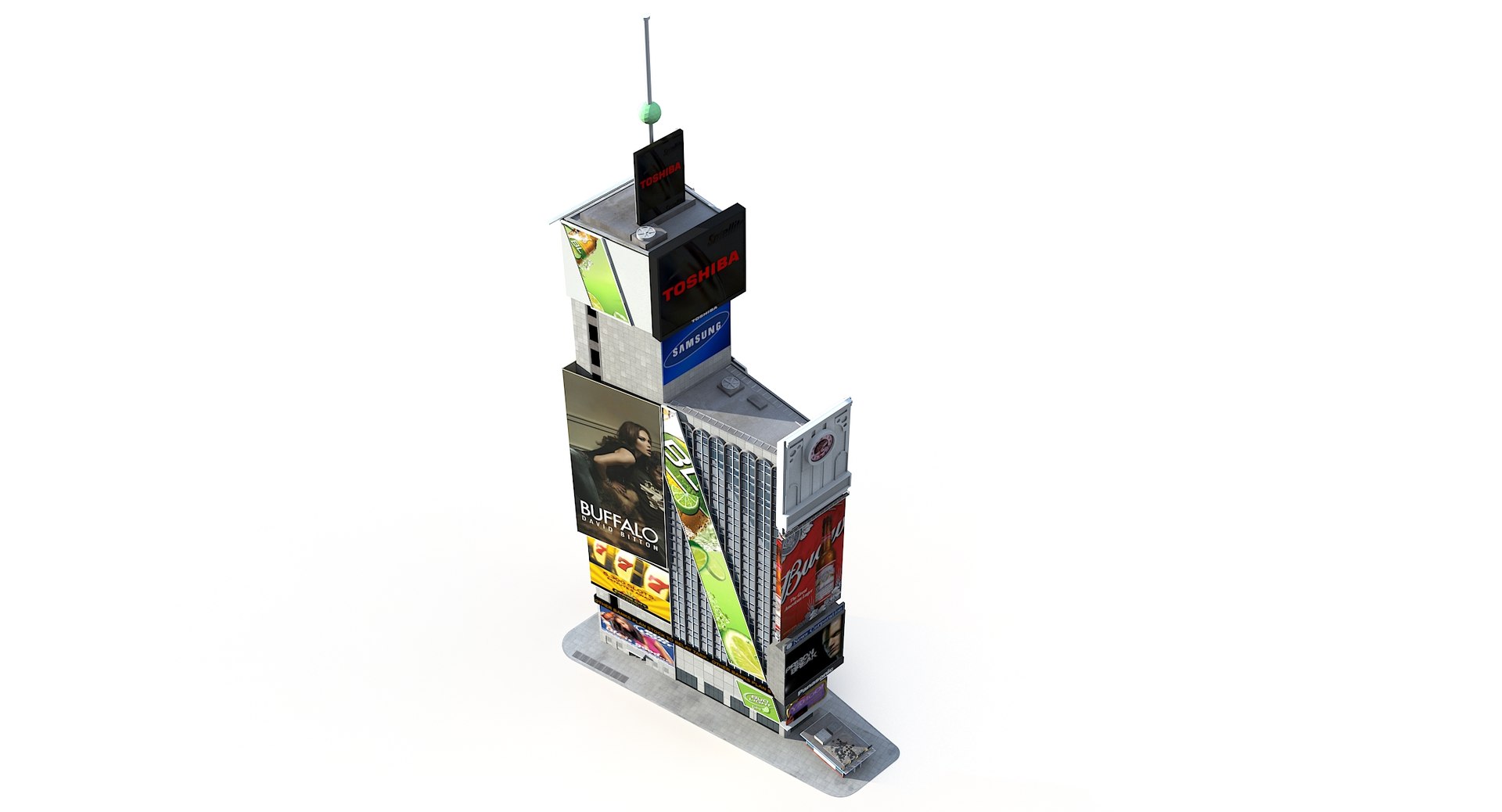 One Times Square Low Poly 3D - TurboSquid 1818272