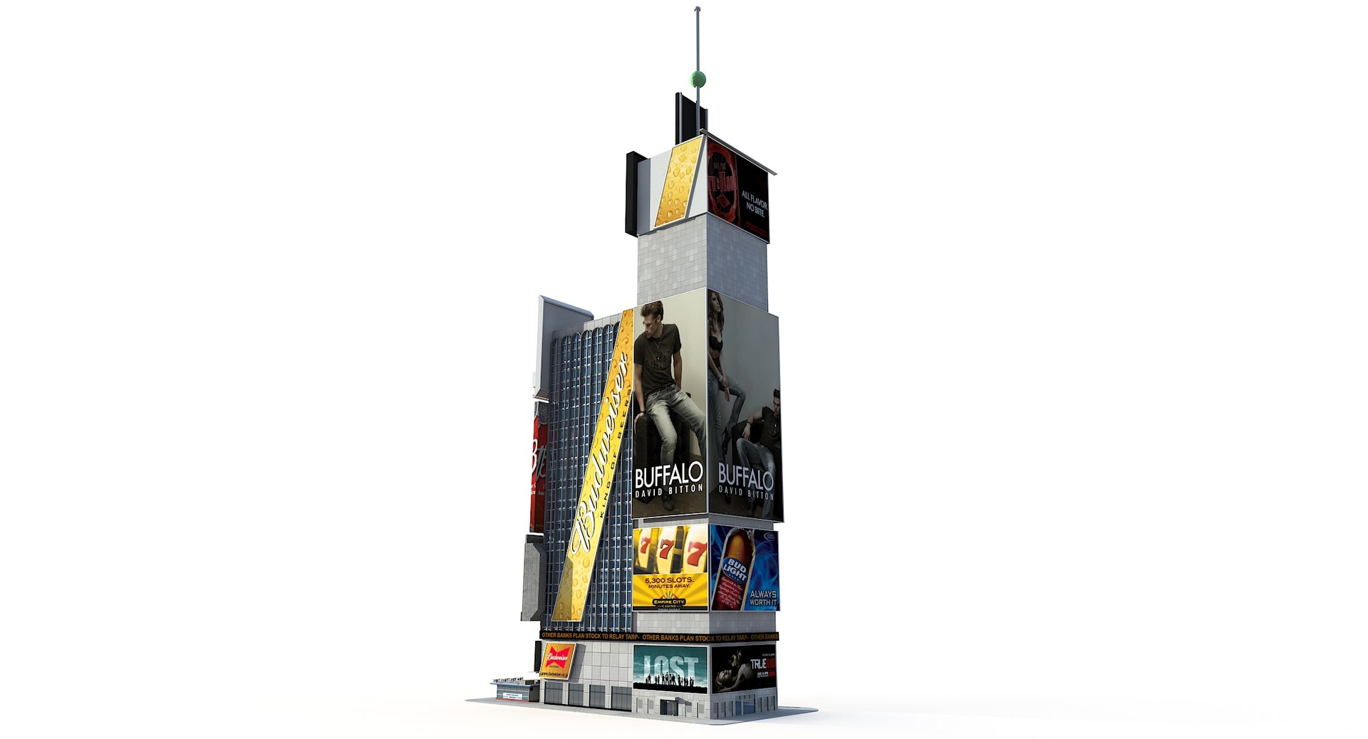 One Times Square Low Poly 3D - TurboSquid 1818272