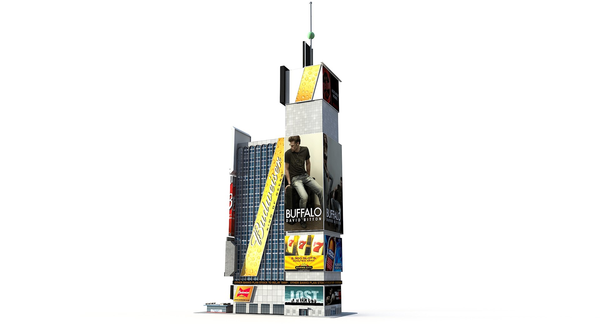One Times Square Low Poly 3D - TurboSquid 1818272