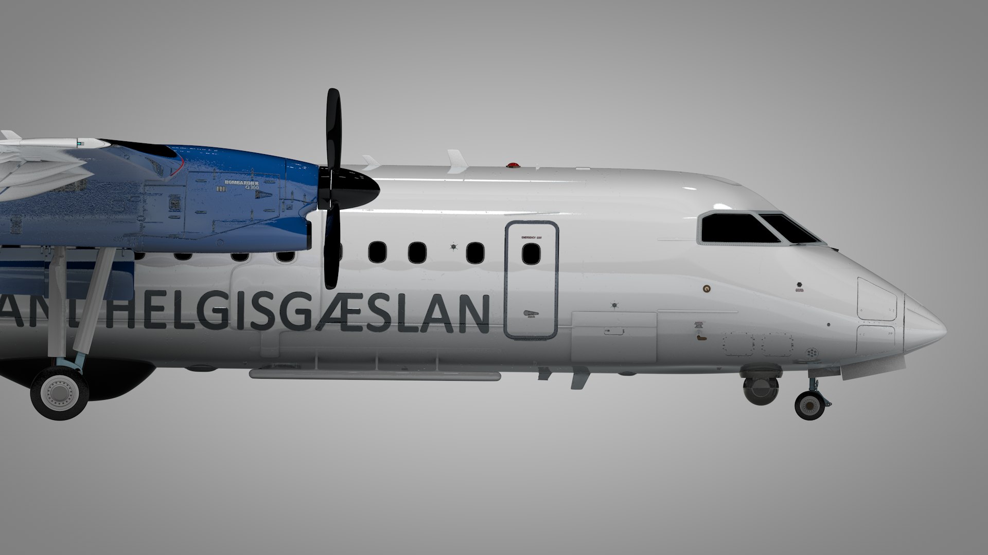 3D Icelandic Coast Guard Bombardier De Havilland Canada DHC-8 Q300 Dash ...
