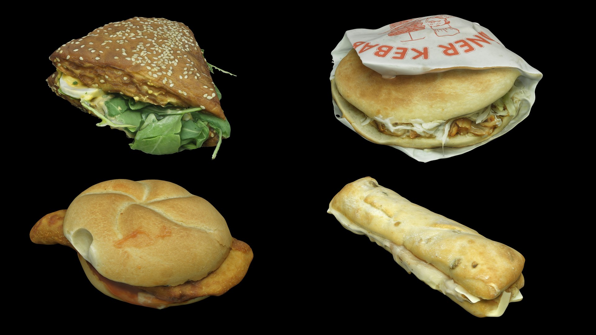Food Collection 11 Sandwiches 3D Model - TurboSquid 2048970