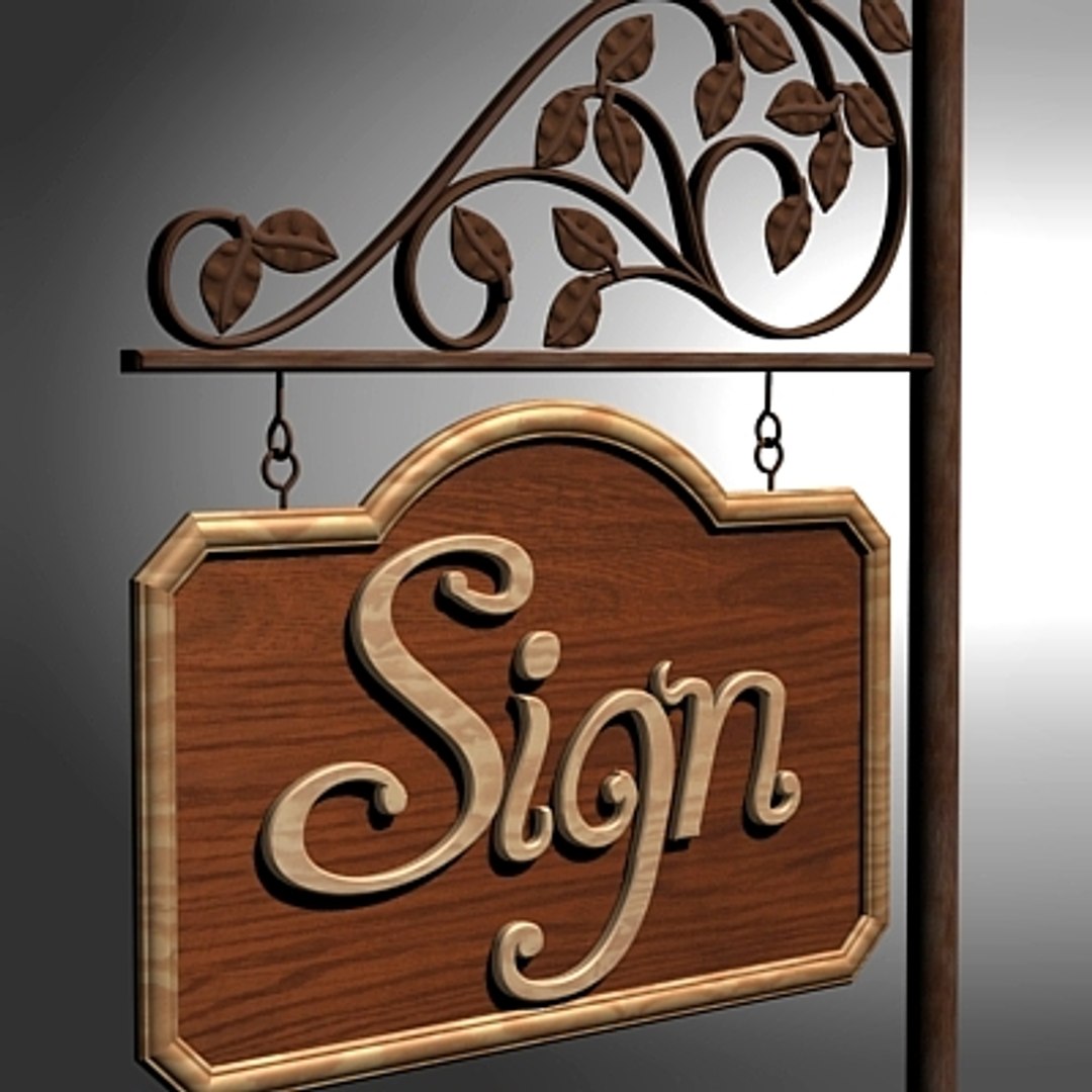 3ds Max Iron Sign