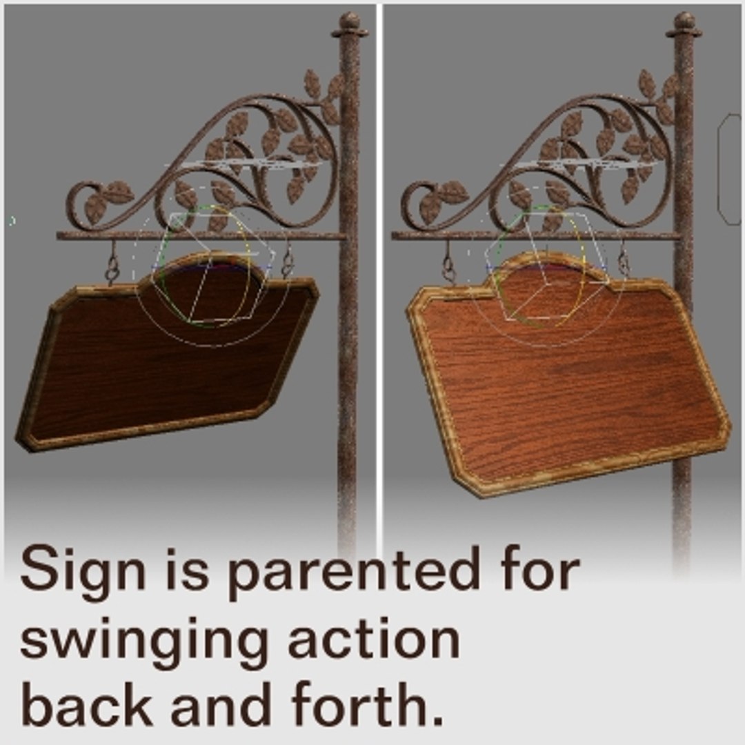 3ds Max Iron Sign