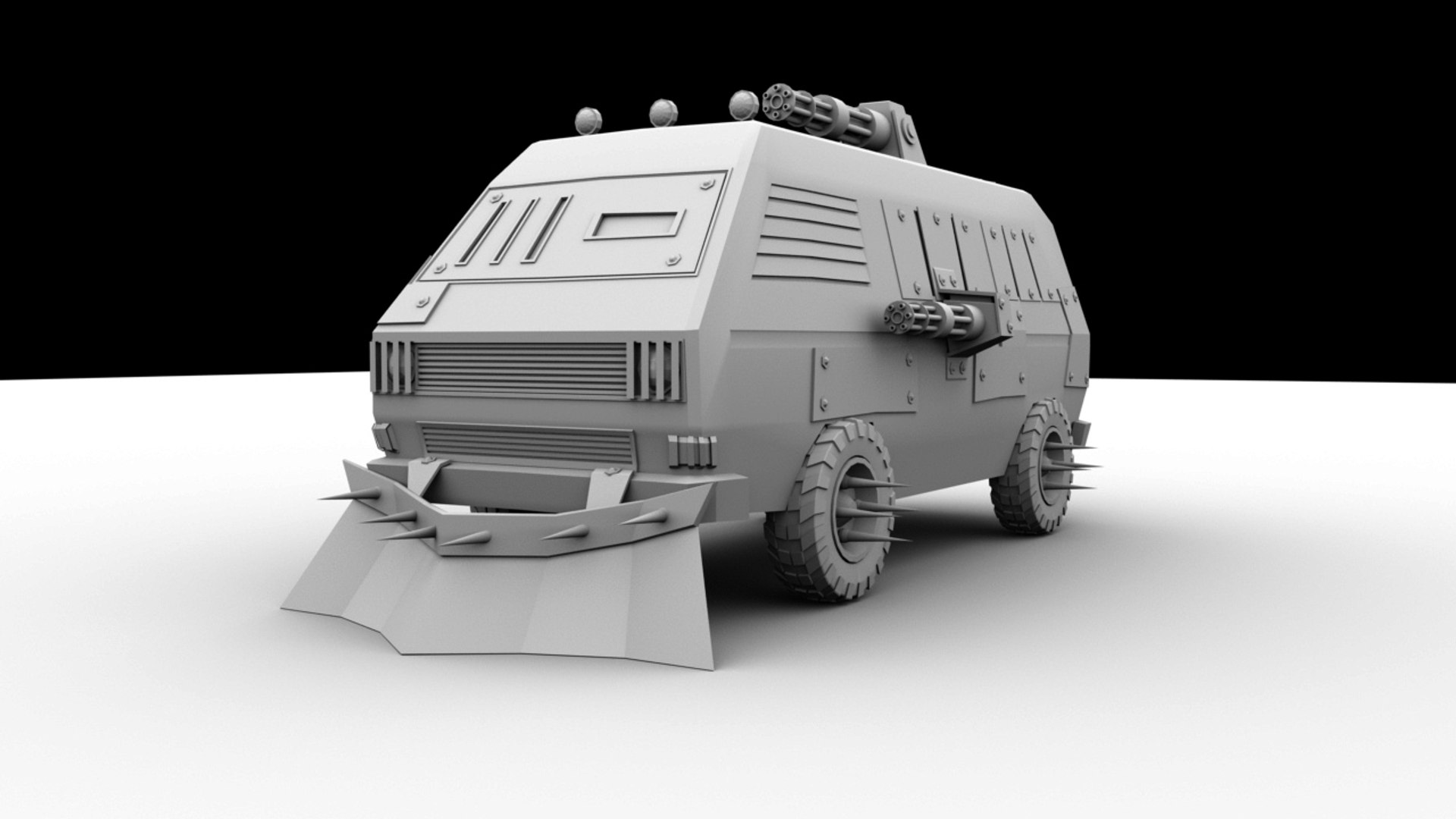 3D Post Apocalyptic Monster Bus - TurboSquid 1643783