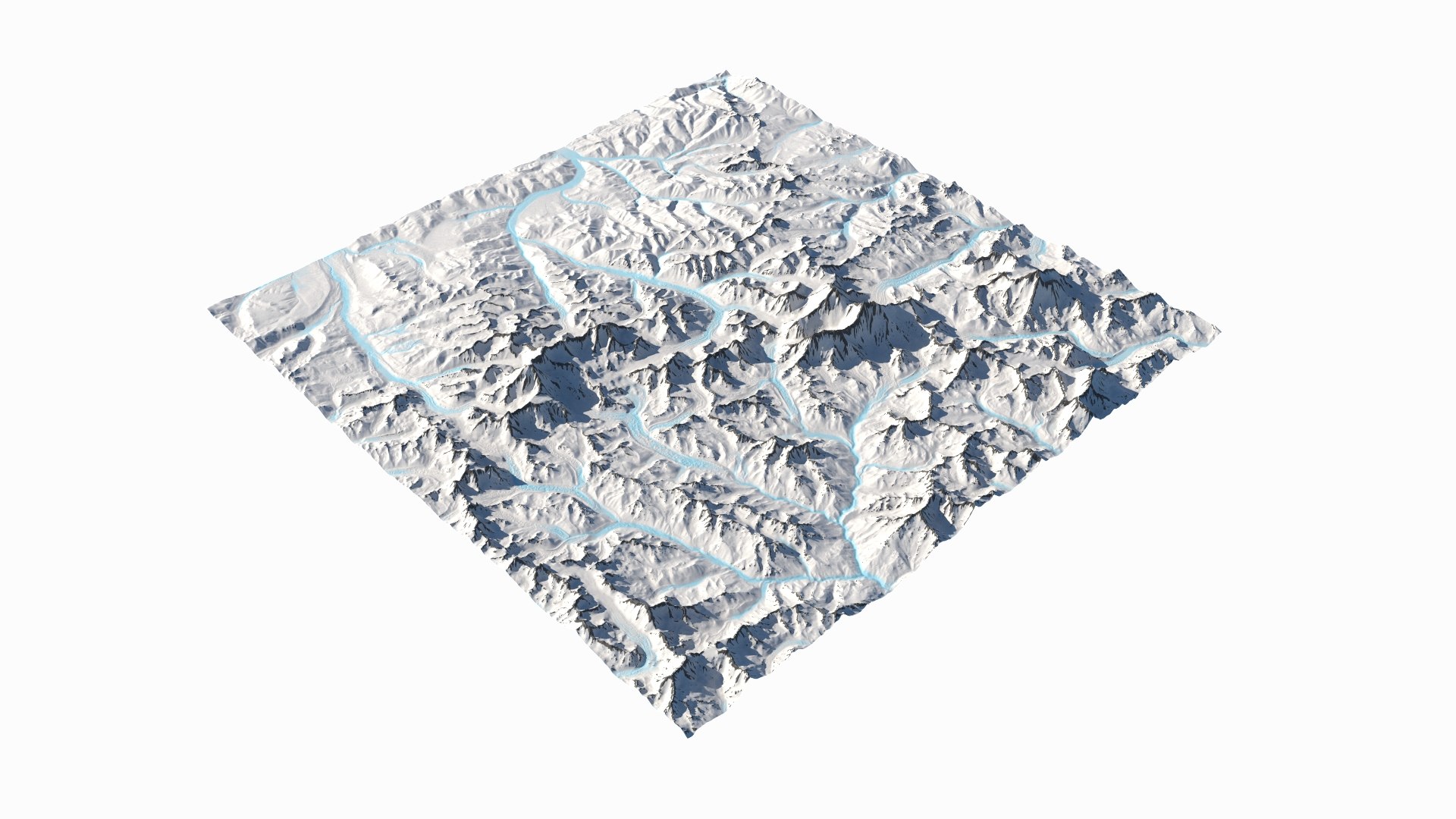 Himalaya Large Scale Snowy Terrain 3D Model - TurboSquid 2337028