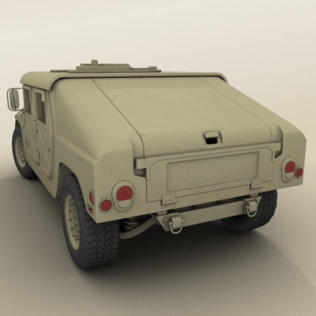 Realistic Hmmwv Military Humvee 3d Model