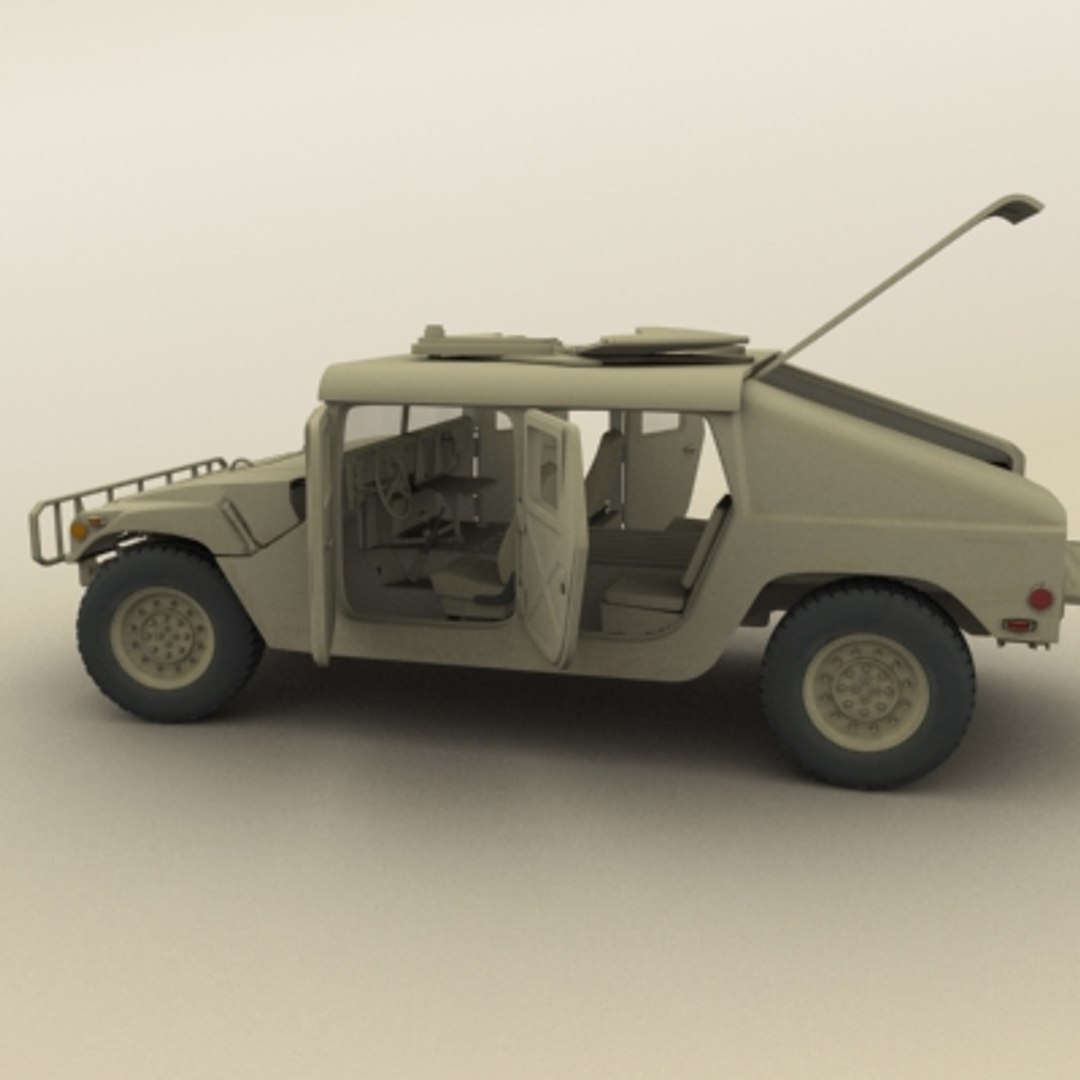 Realistic Hmmwv Military Humvee 3d Model