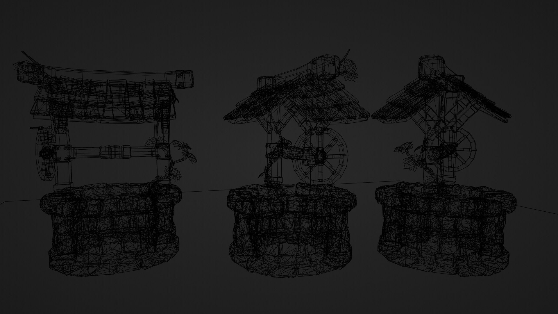 3D Model Stylized Medieval Village Props Pack Blender FBX OBJ ...