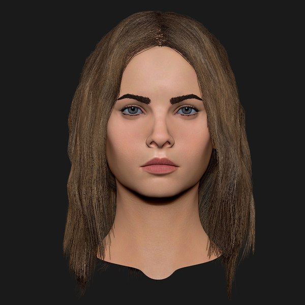girl head cute 3d model