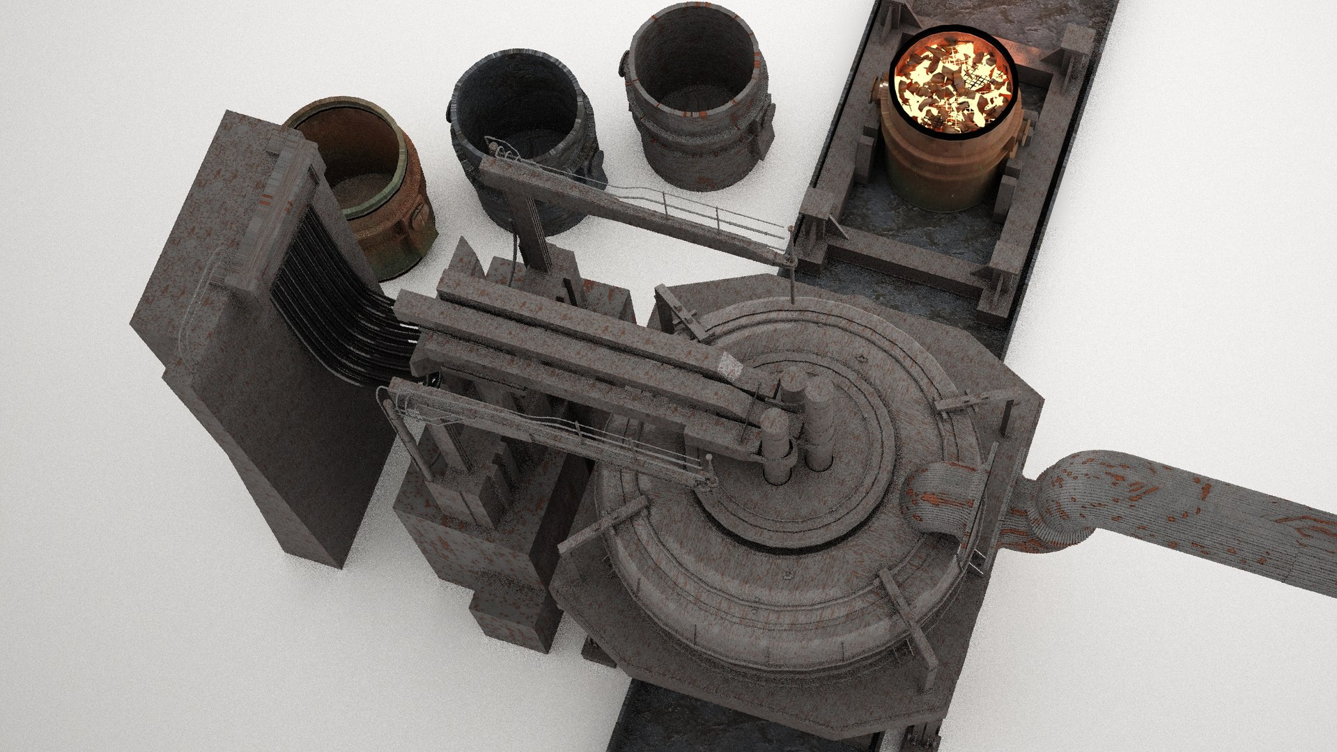 3D Electric Arc Furnace Model - TurboSquid 1618965