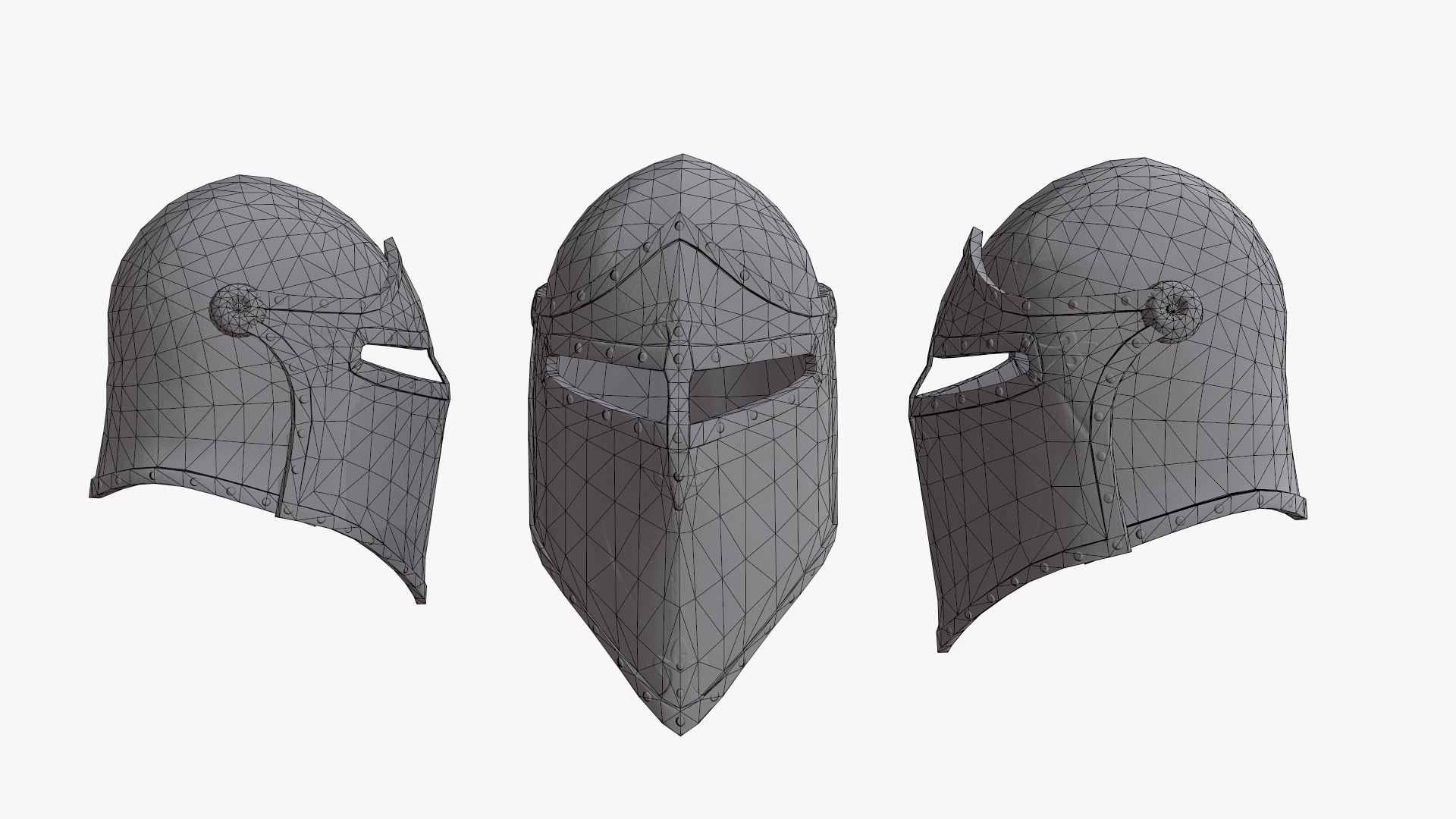Medieval Knight Helmet PBR 3D Model - TurboSquid 1850355