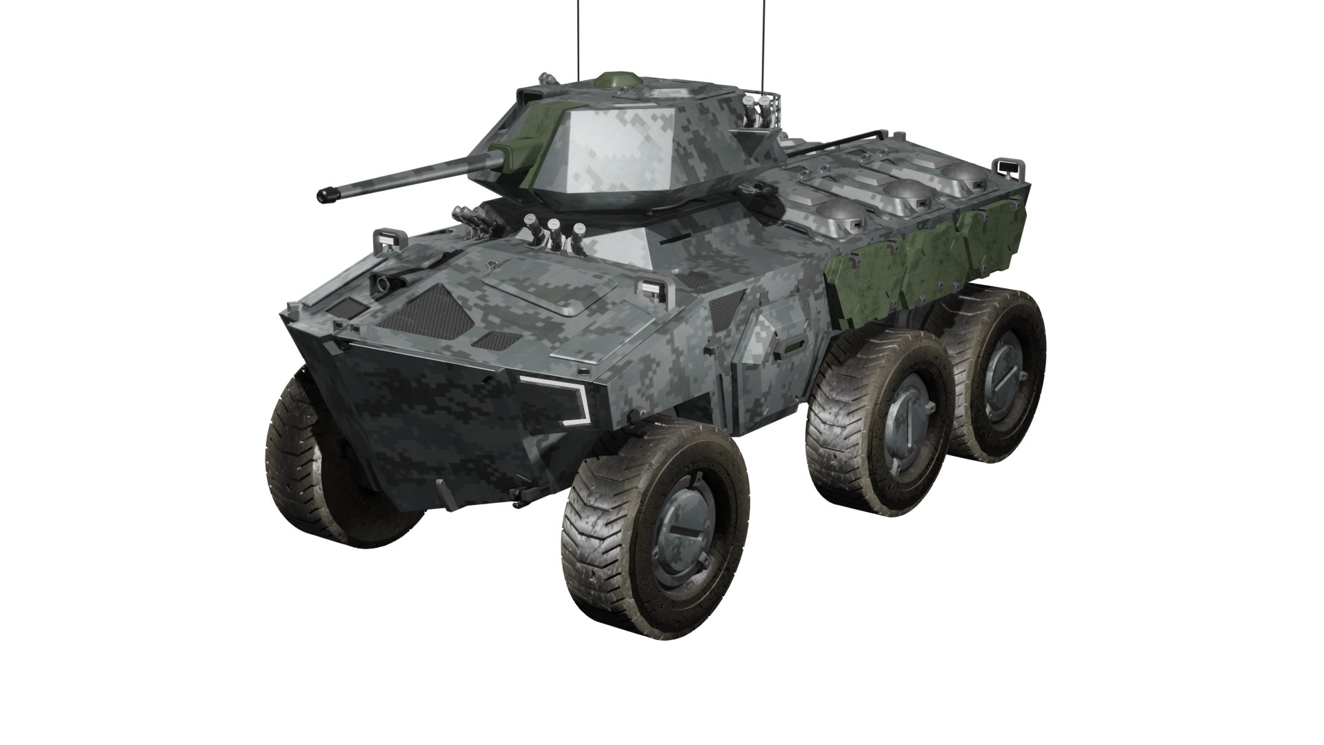 3D Sci-fi APC Turret - TurboSquid 2124665