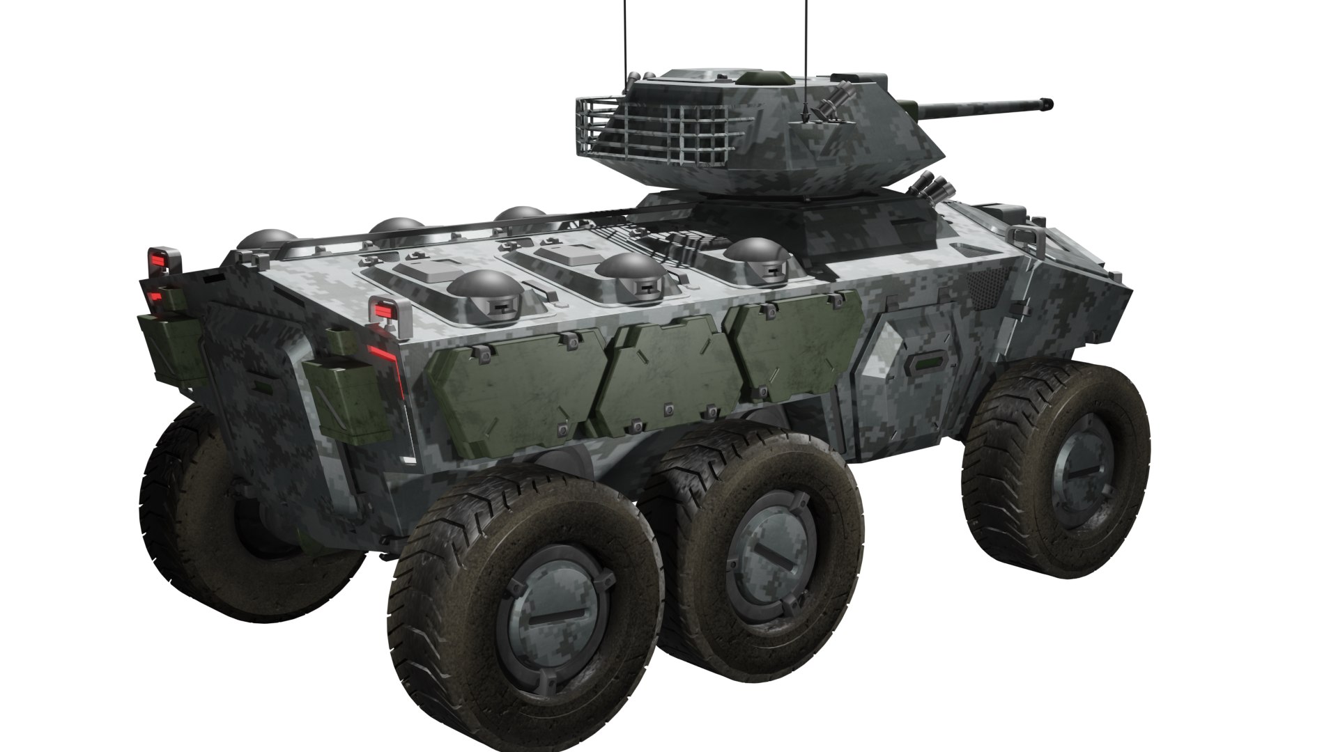 3D Sci-fi APC Turret - TurboSquid 2124665