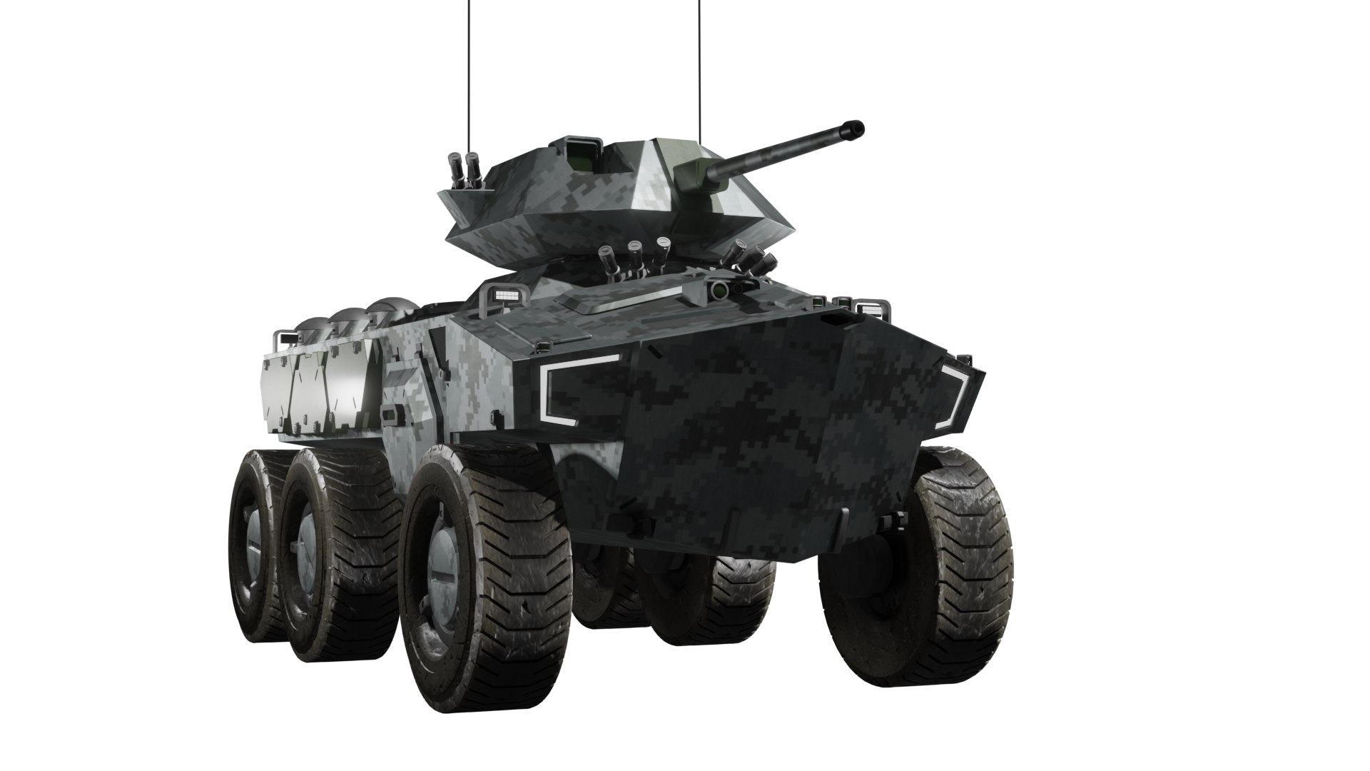 3D Sci-fi APC Turret - TurboSquid 2124665