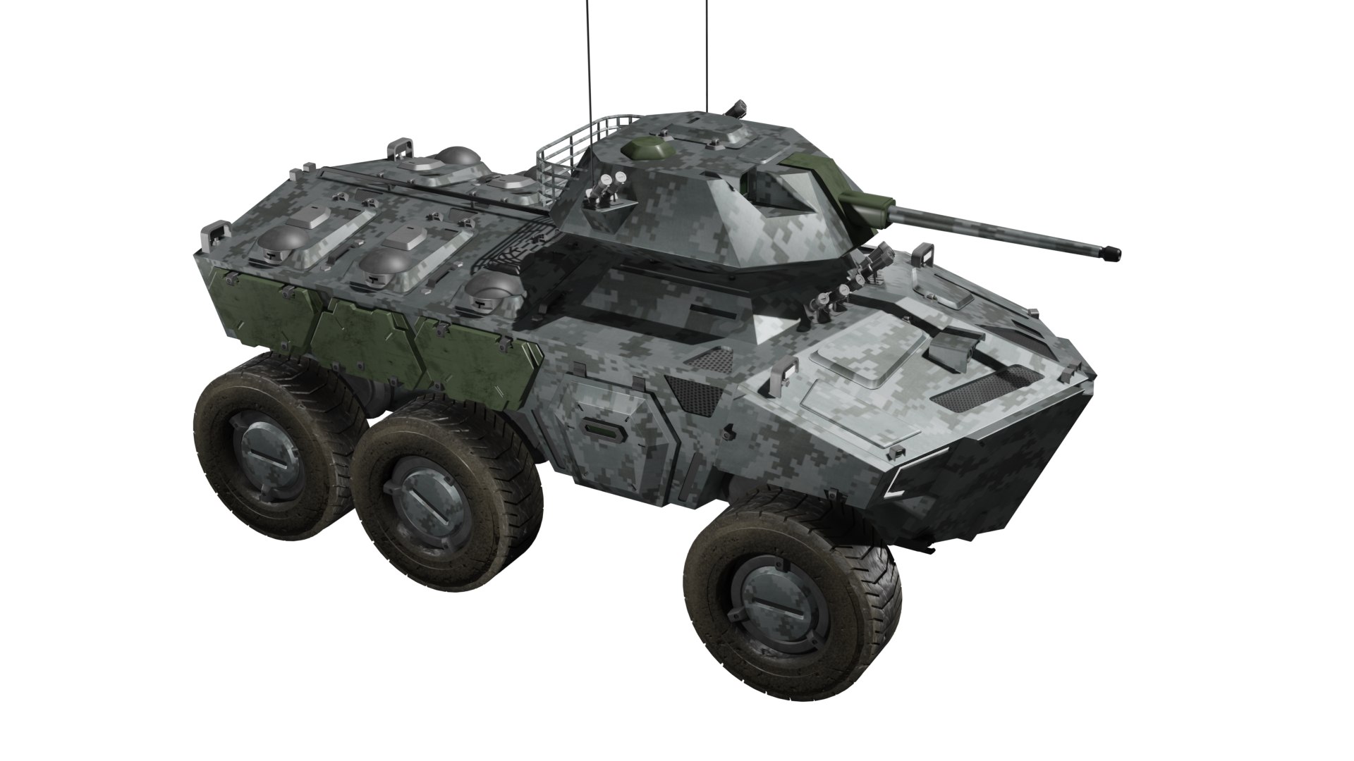 3D Sci-fi APC Turret - TurboSquid 2124665