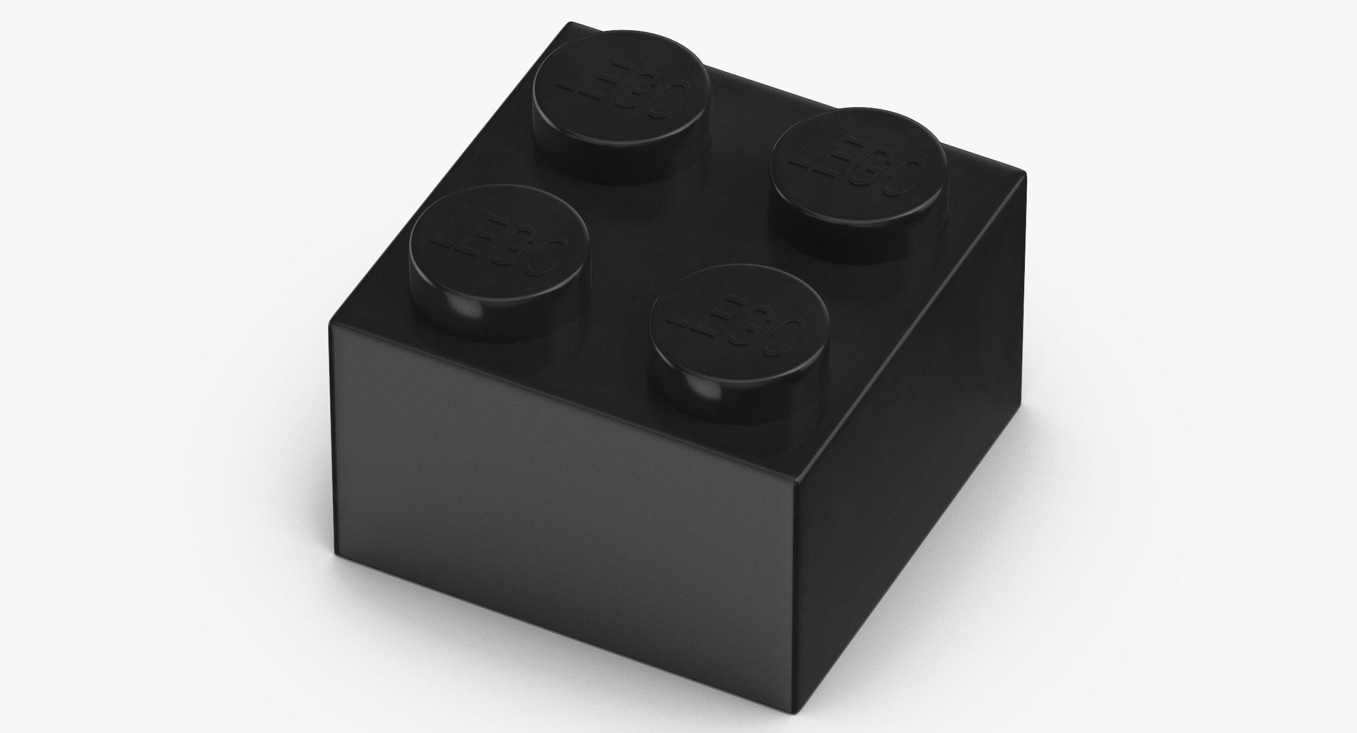 Lego Brick 2x2 Black 3D Model - TurboSquid 1409476