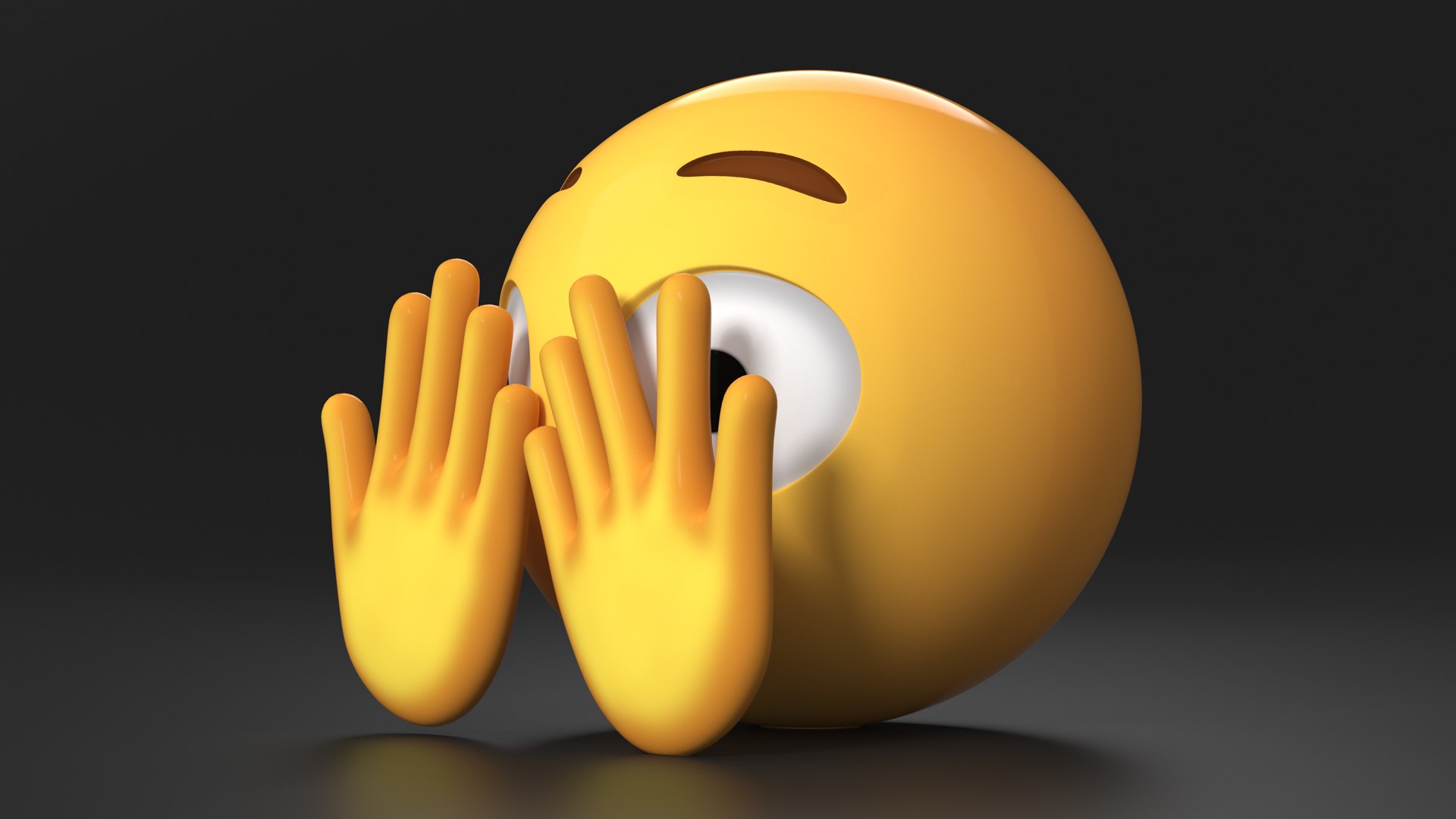 Emoji Peeking Face 3D - TurboSquid 2240462