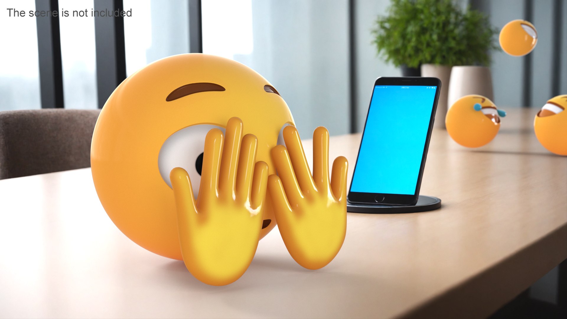 Emoji Peeking Face 3D - TurboSquid 2240462