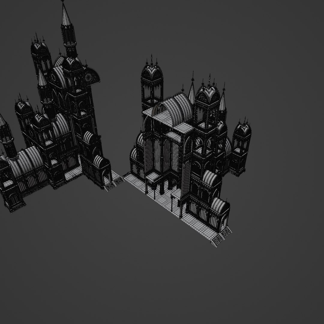 GOTHIC MODULAR BUILDING 9 3D - TurboSquid 2315119