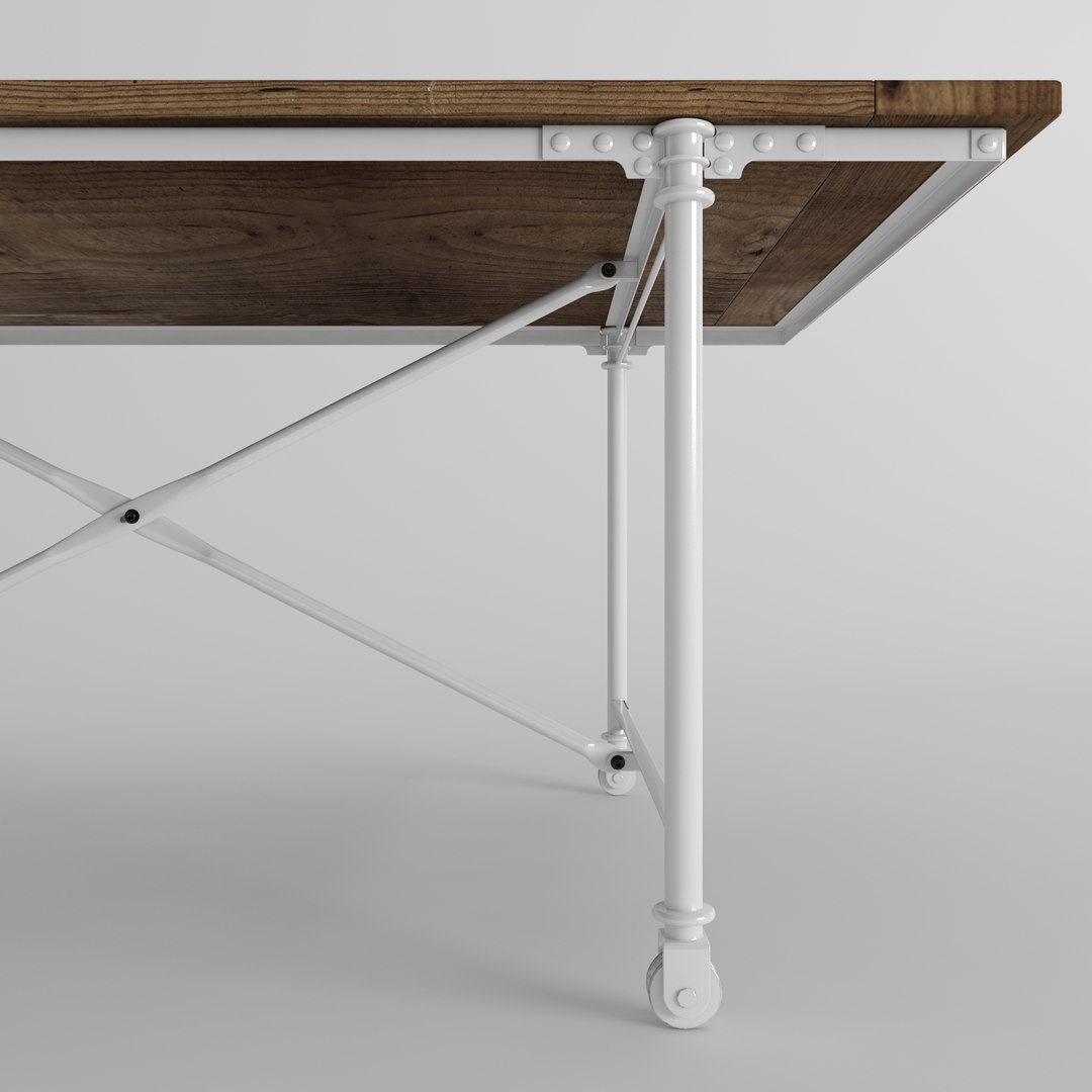 3d Metal Flatiron Table Rust Model