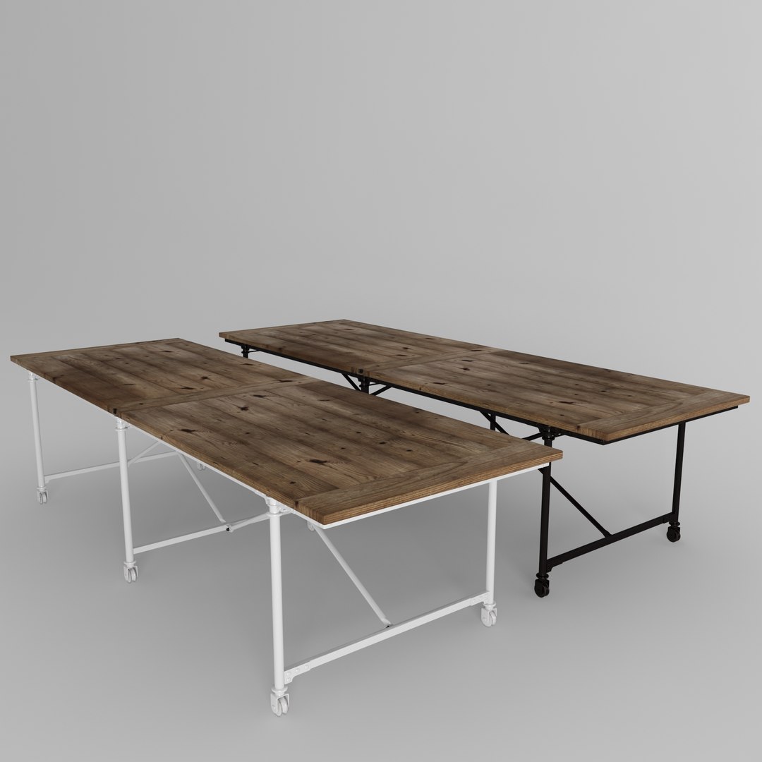 3d Metal Flatiron Table Rust Model