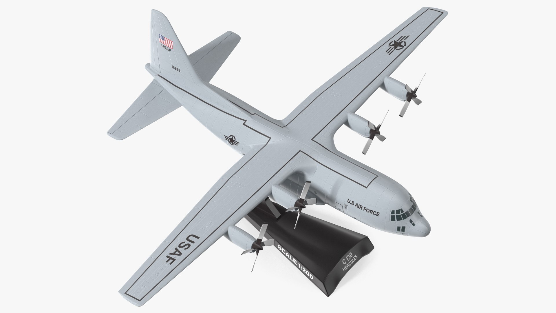 3D Hercules C130 Scale Model with Stand - TurboSquid 1771362