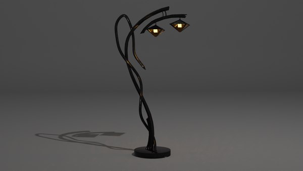 3D Garden lights Lamp Outdoor Lantern Lighting Low-poly 3D model ...