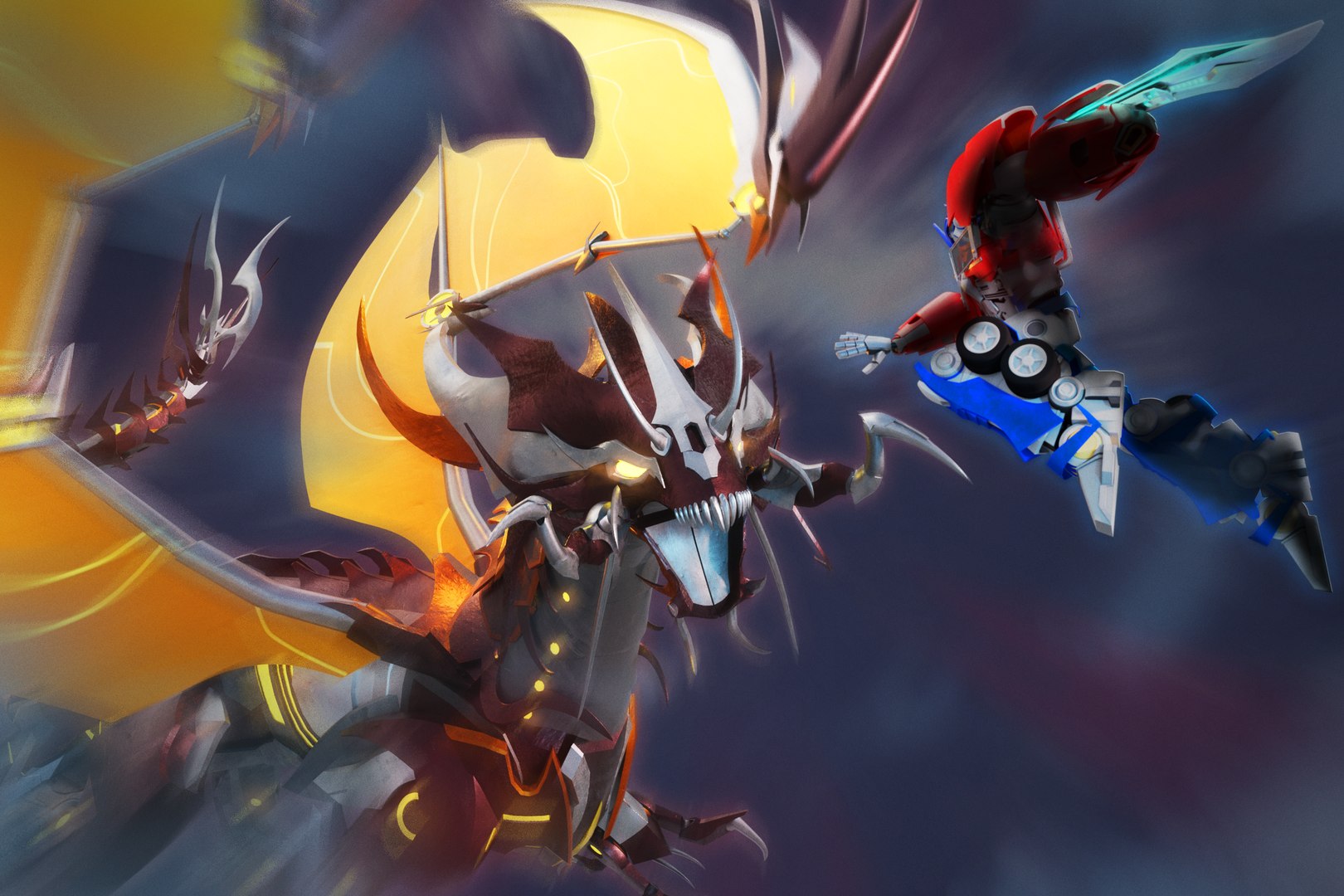 Predaking Mecha Dragon Transformers Prime Model - TurboSquid 1817559