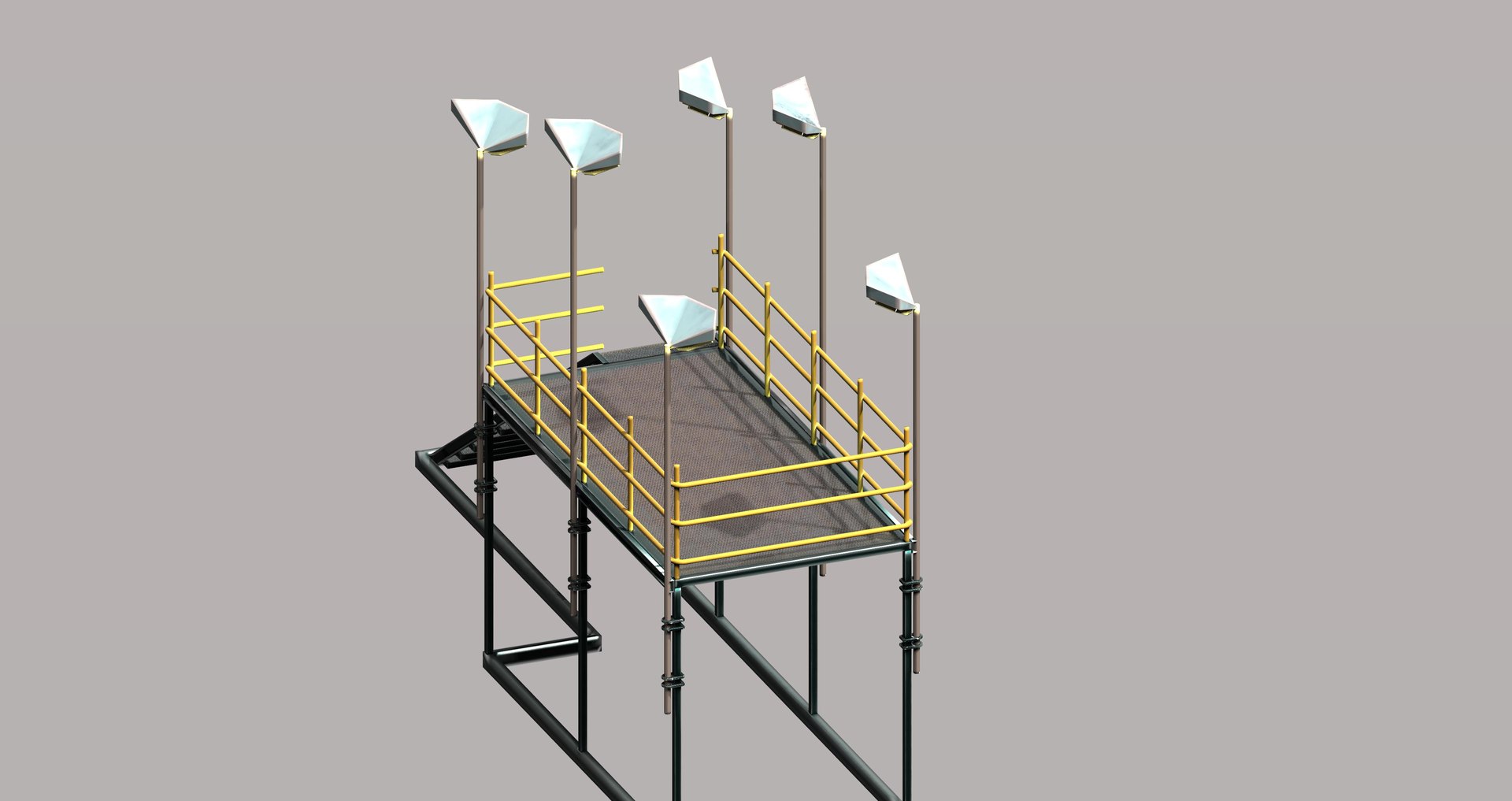 Modular Mounting Small Platform With Light 3D - TurboSquid 2069420