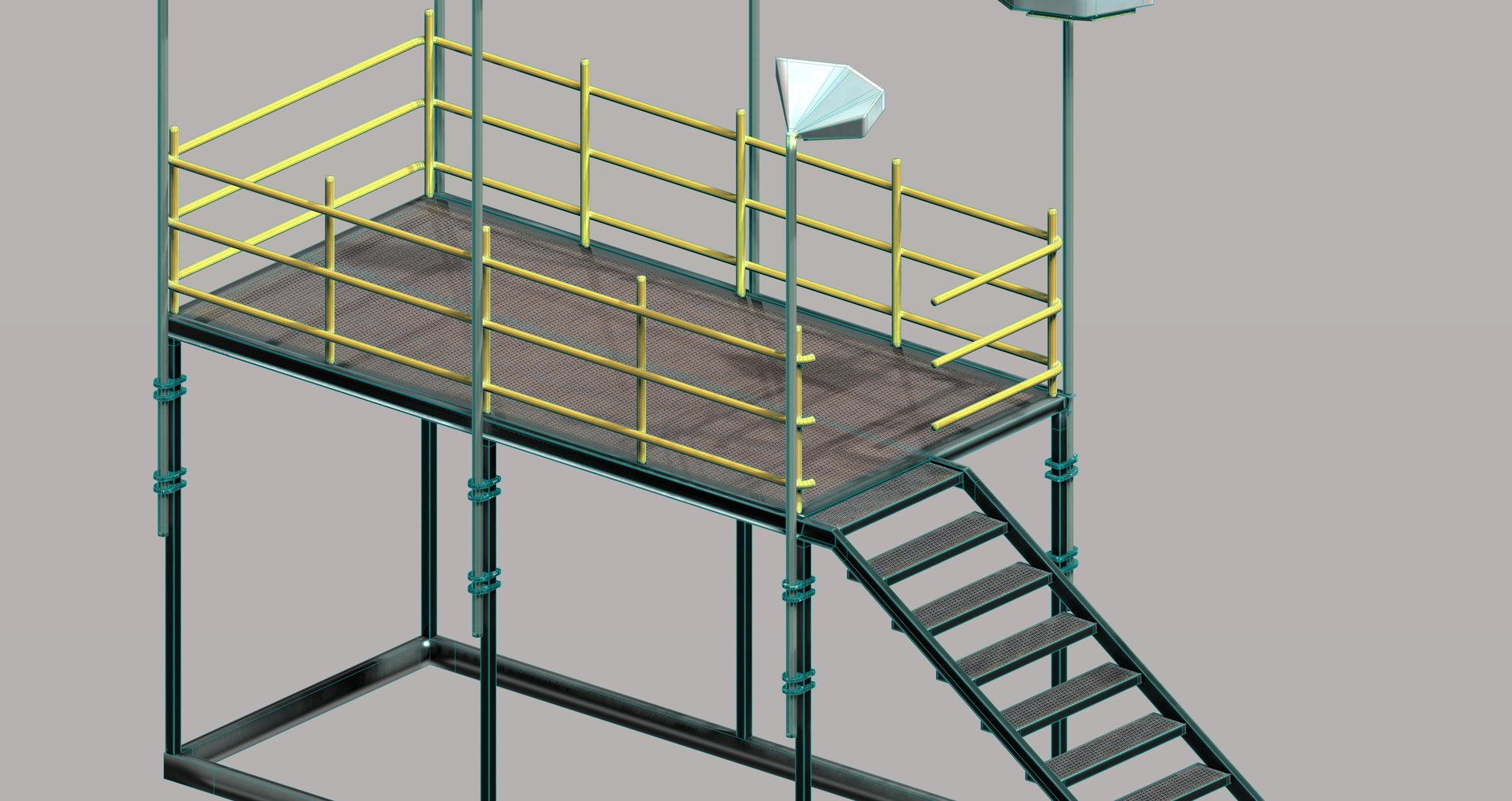 Modular Mounting Small Platform With Light 3D - TurboSquid 2069420