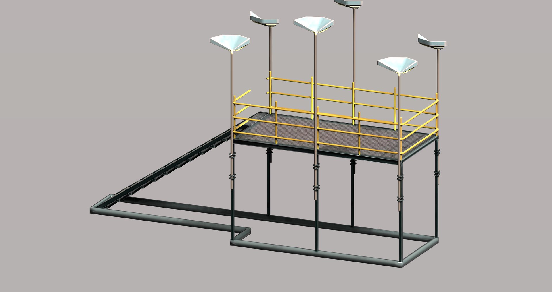 Modular Mounting Small Platform With Light 3D - TurboSquid 2069420