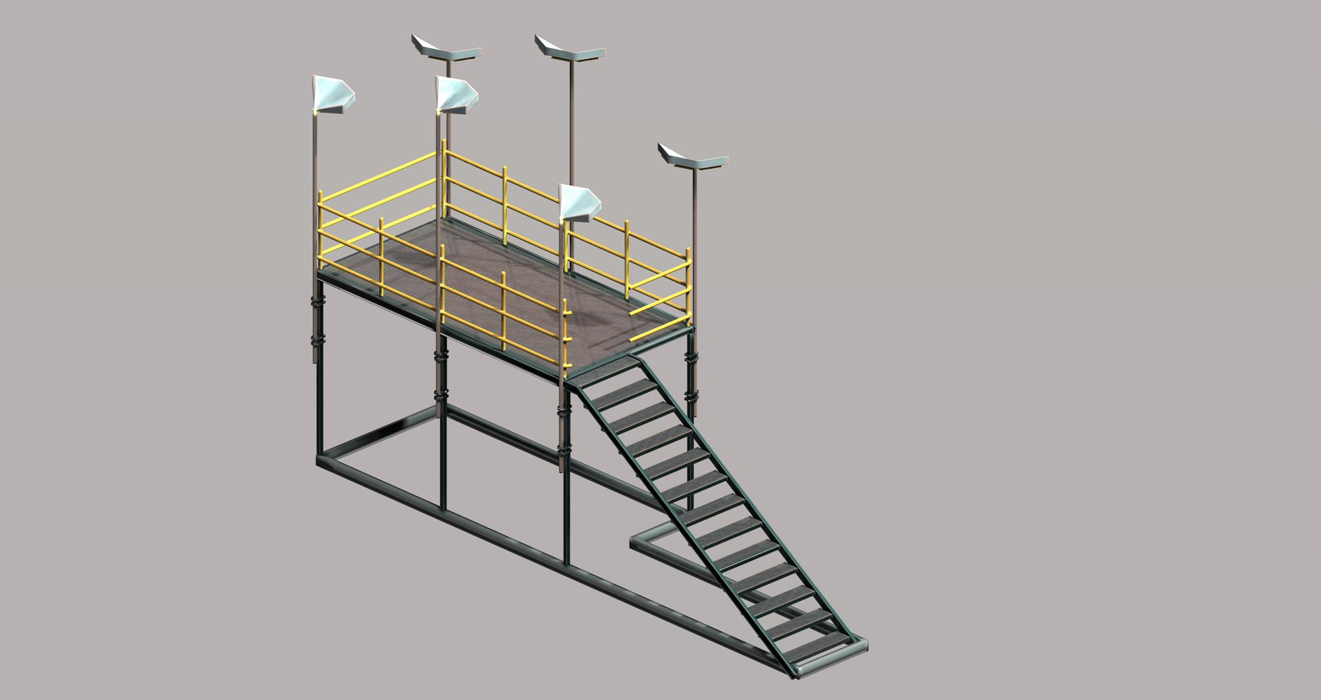 Modular Mounting Small Platform With Light 3D - TurboSquid 2069420