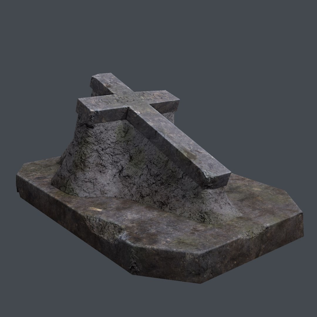 3d model gravestone ready unity