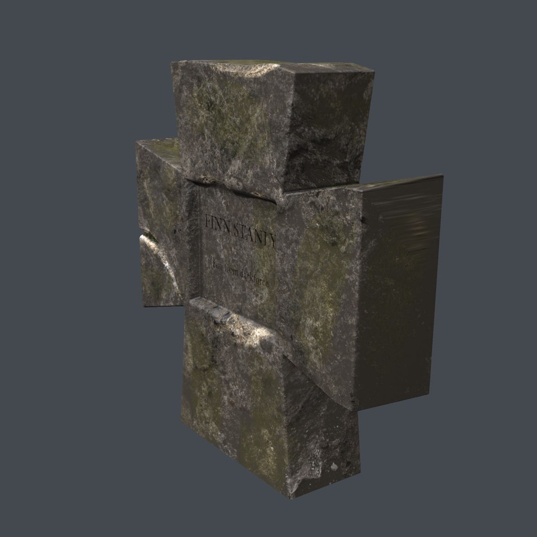 3d model gravestone ready unity