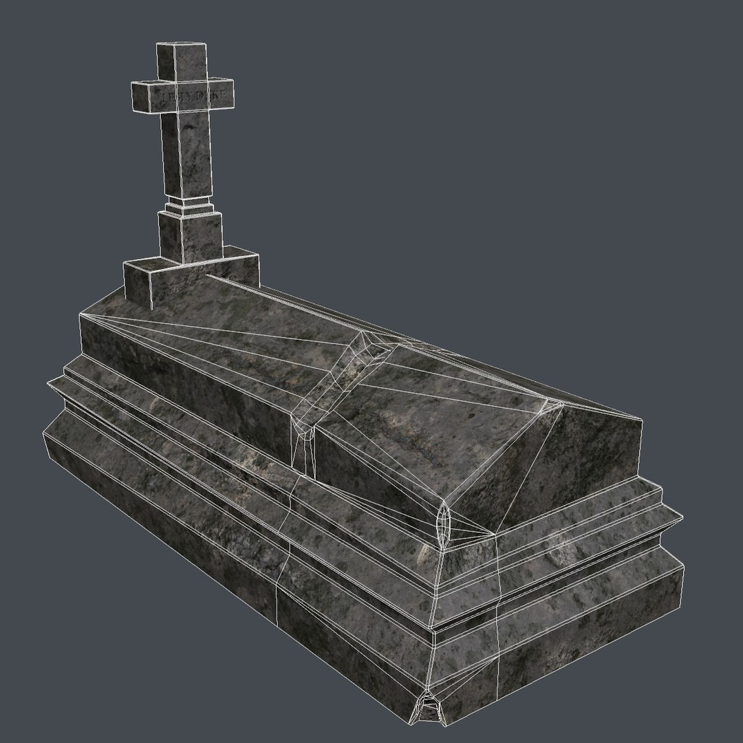 3d model gravestone ready unity