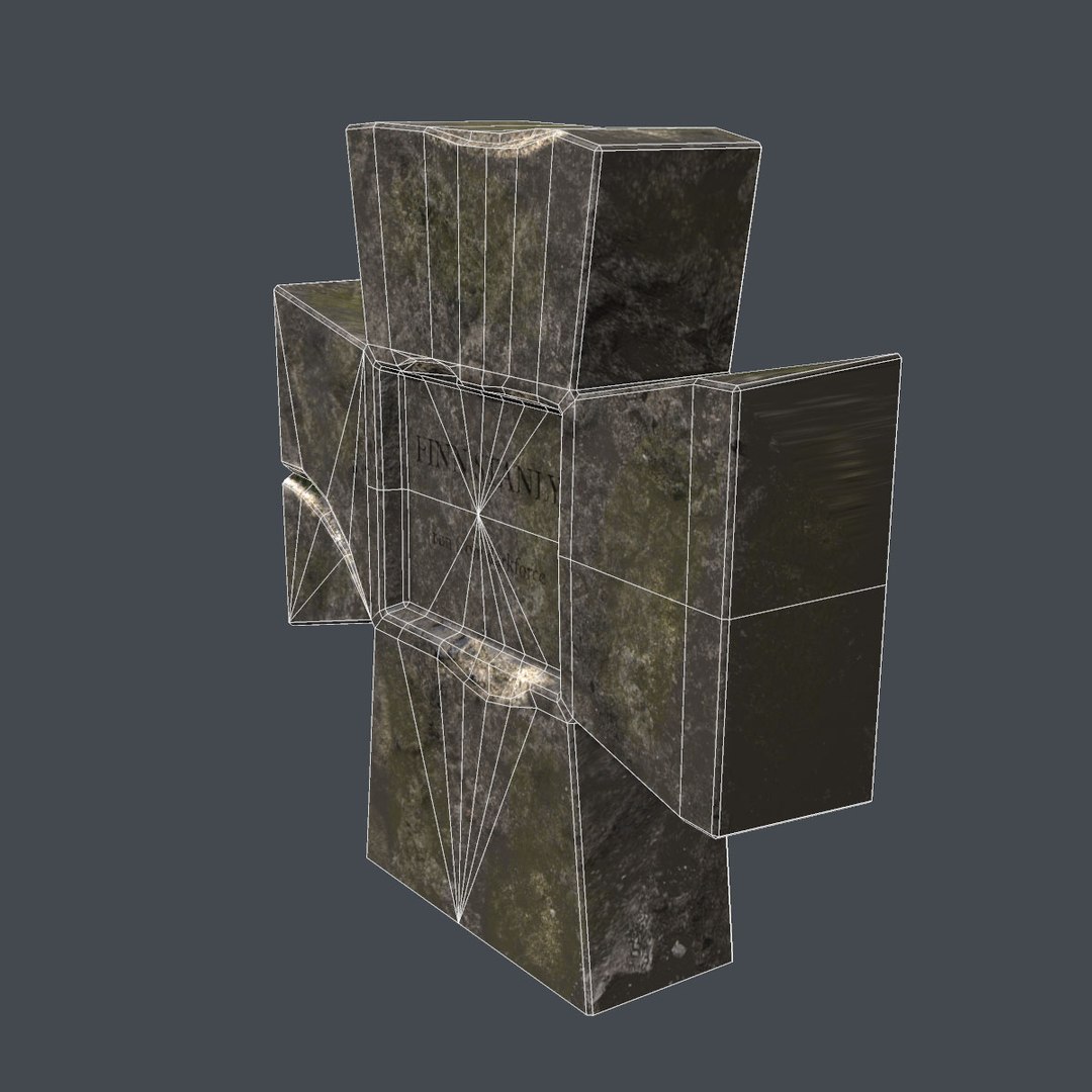 3d model gravestone ready unity