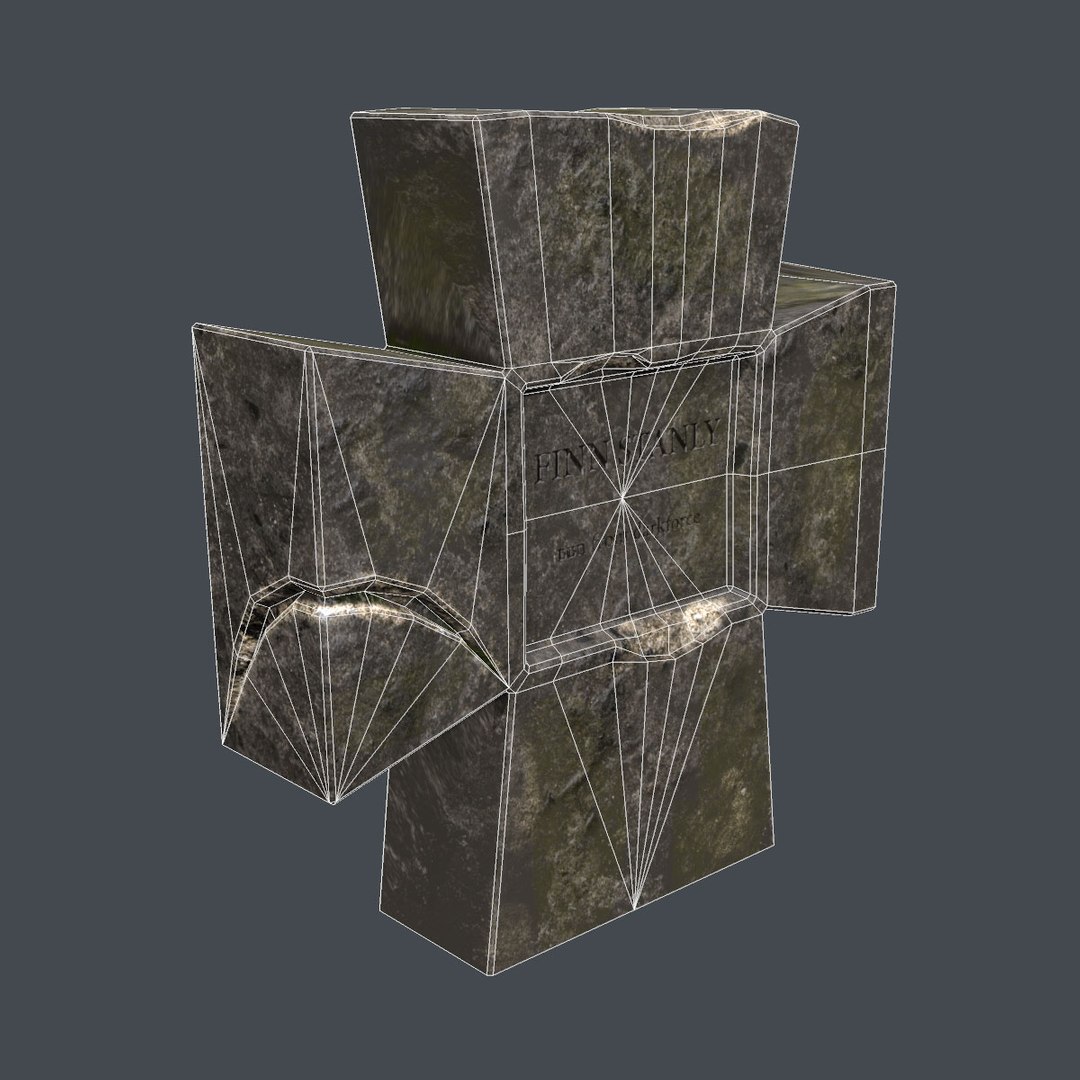 3d model gravestone ready unity