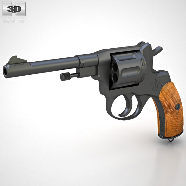 Nagant m1895 m 3D model - TurboSquid 1256083