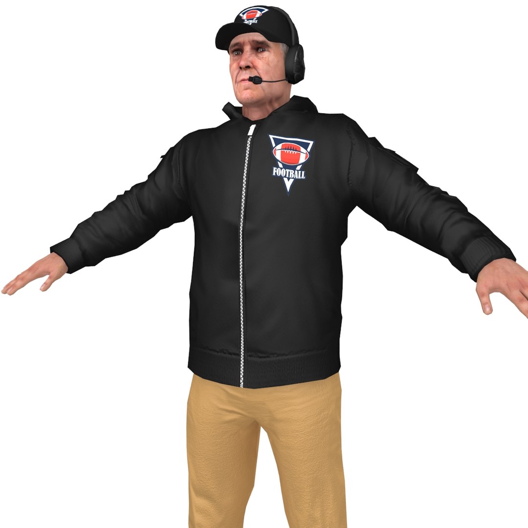 3D American Football Coach 1 - TurboSquid 1325660