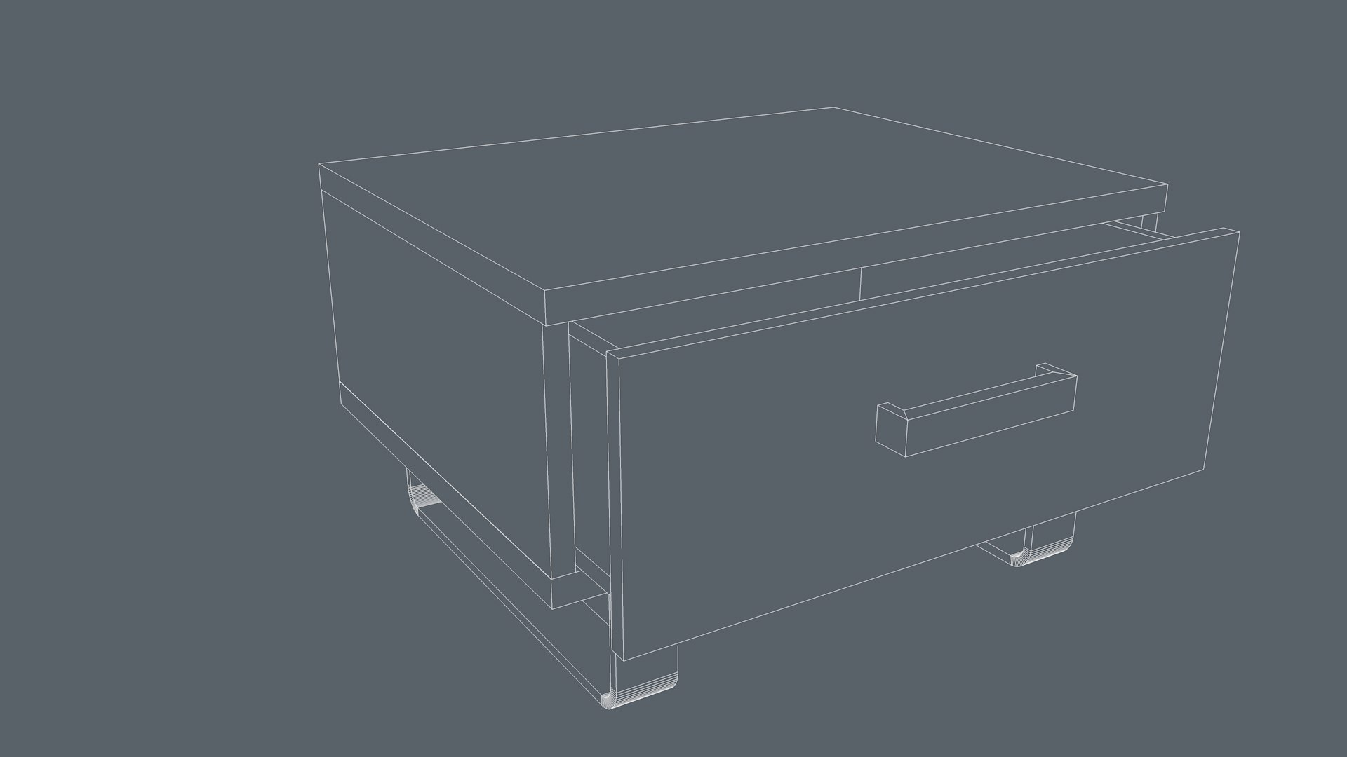 3D Bedside Table Model - TurboSquid 2393513