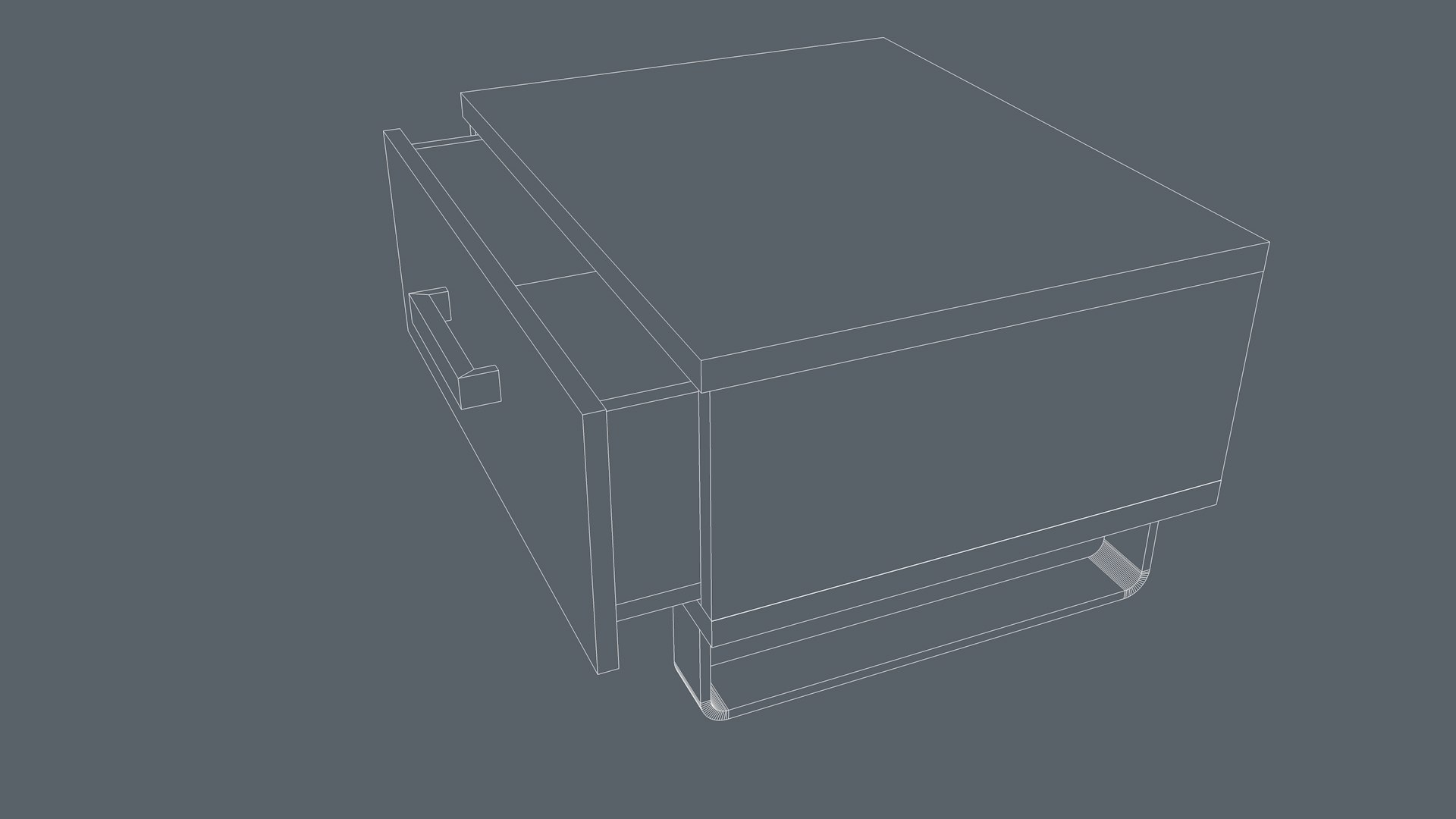 3D Bedside Table Model - TurboSquid 2393513